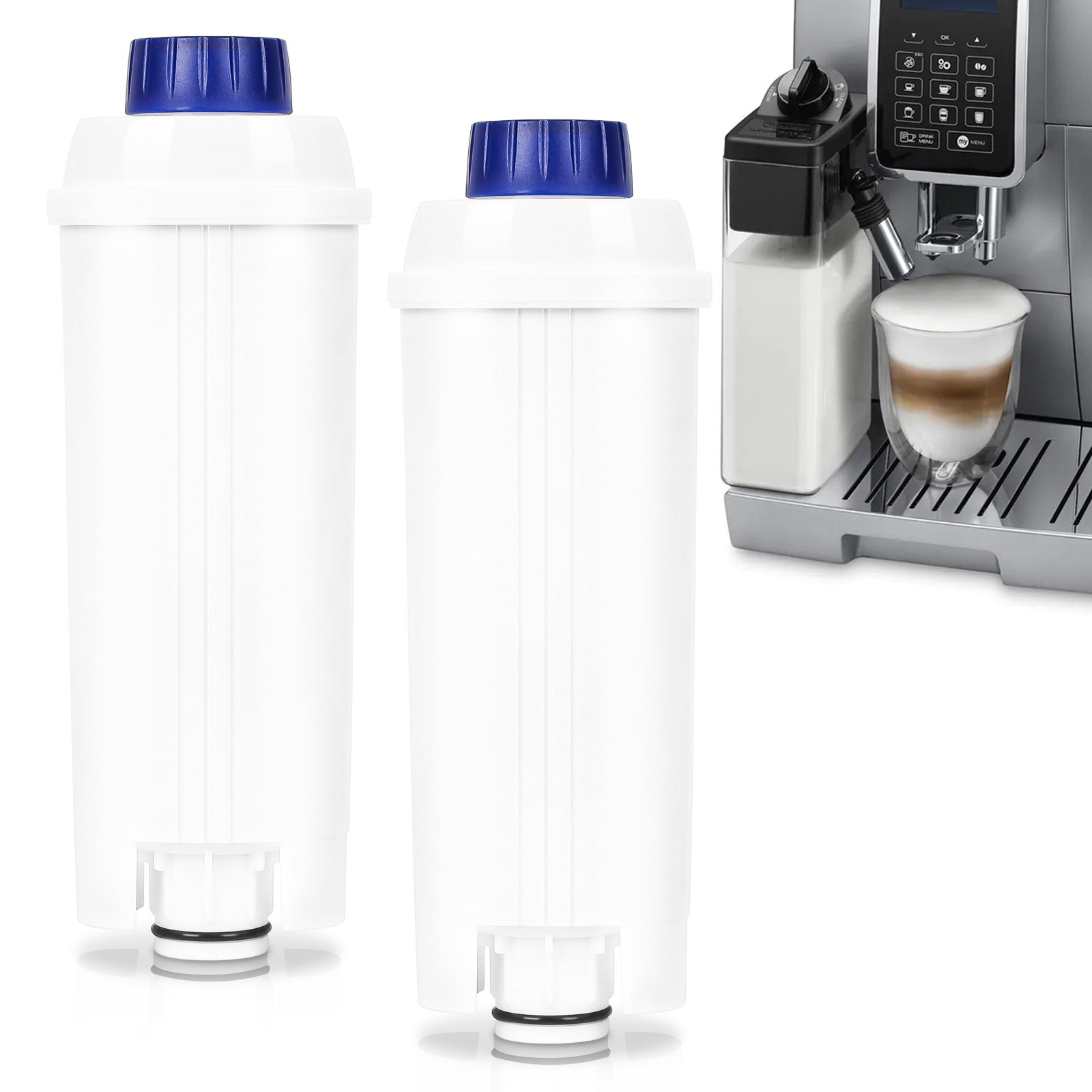 2x Filtre à Eau pour Delonghi compatible DLSC002 ECAM ETAM EC800 ...