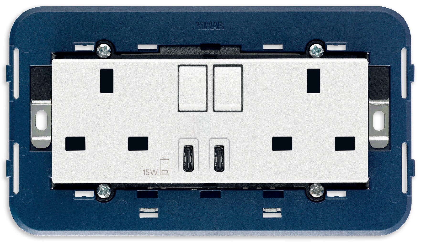 VIMAR - 19224.CC.B 2 prises 2P+T13ABS+connecteur rouge+USBC+connecteur ...