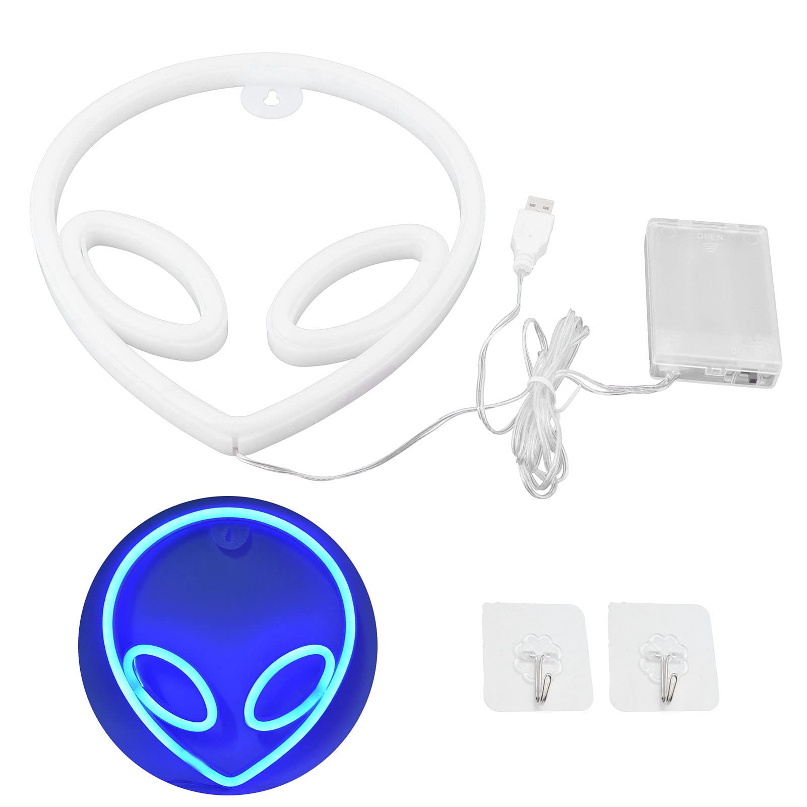 Veilleuse décorative Alien Neon à suspendre au mur, unique, bleue, pour ...