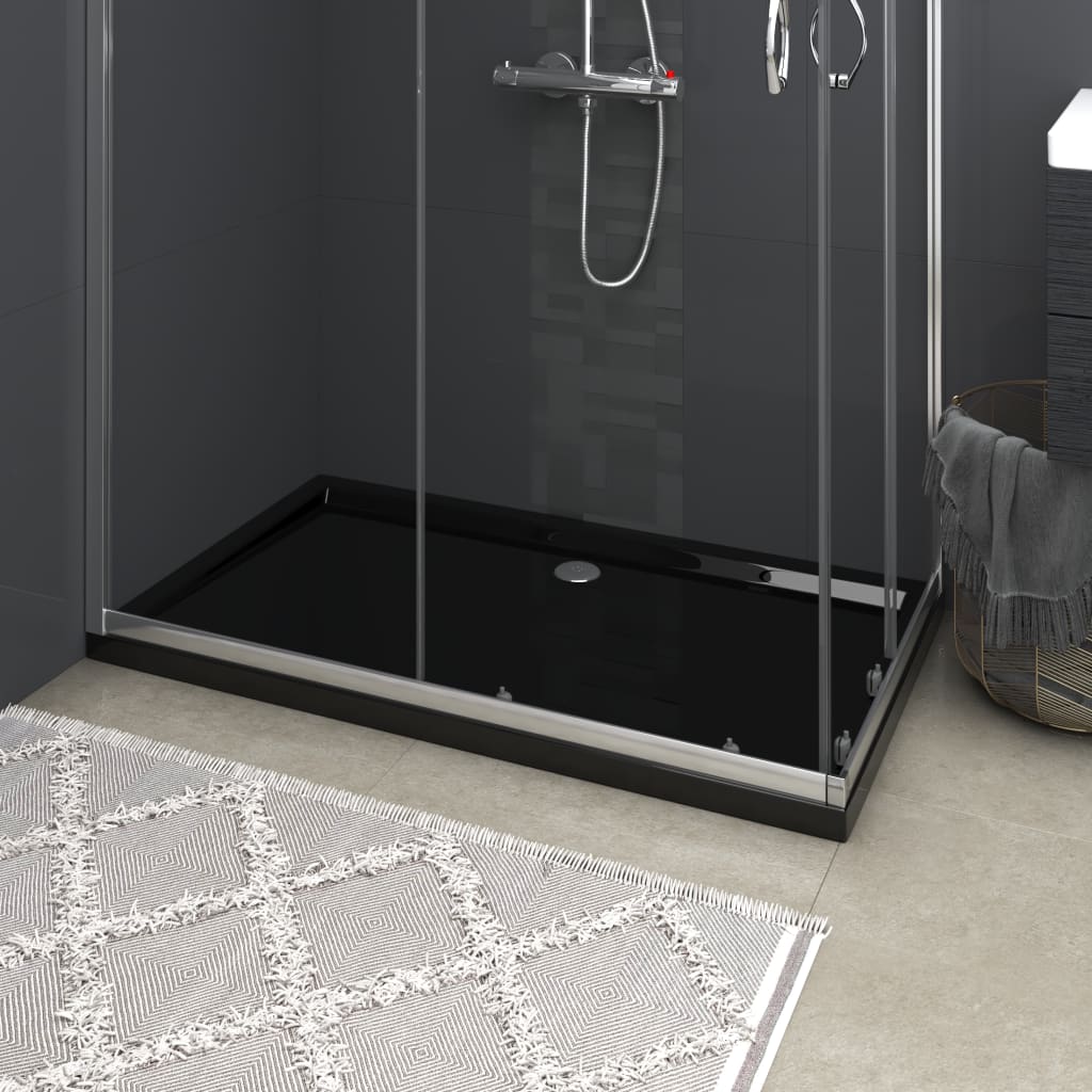 Maison Exclusive - Plato de ducha rectangular negro ABS 70x120 cm ...