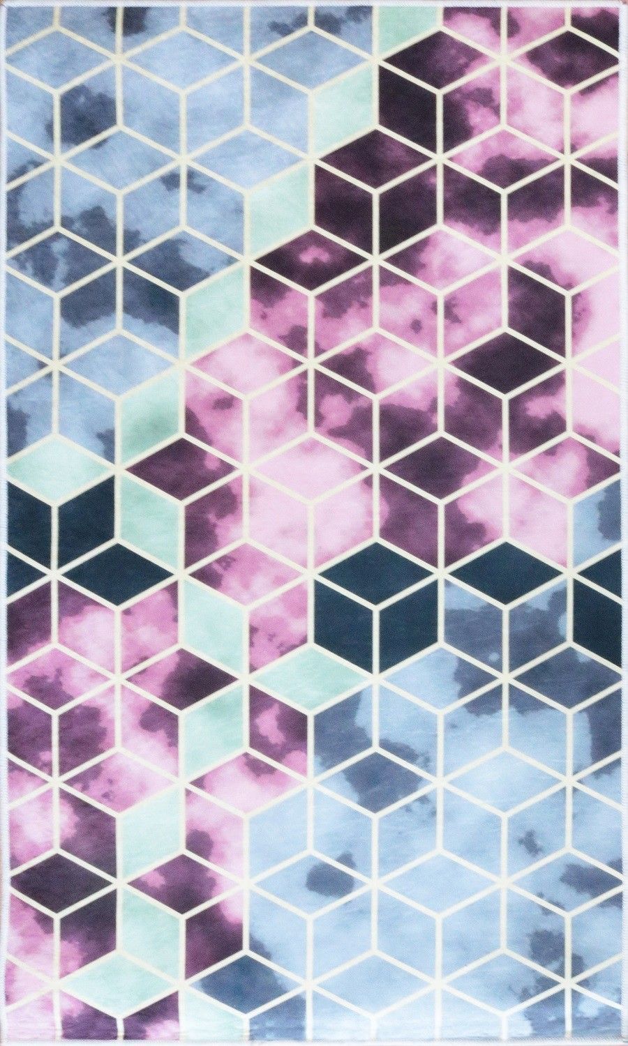 Tapis de salon LUXE Doré Rose - 80x150cm | Leroy Merlin