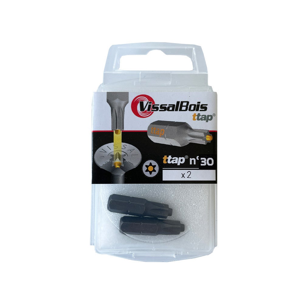 Boite 2 embouts TTAP n°30 acier - Vissal | Leroy Merlin