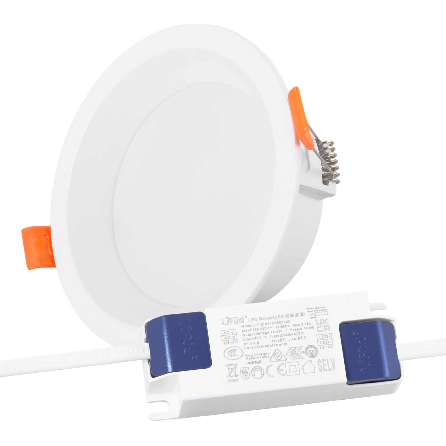 Downlight LED 12W 140Lm/W Driver LIFUD Flicker Free 4000ºK | Leroy Merlin