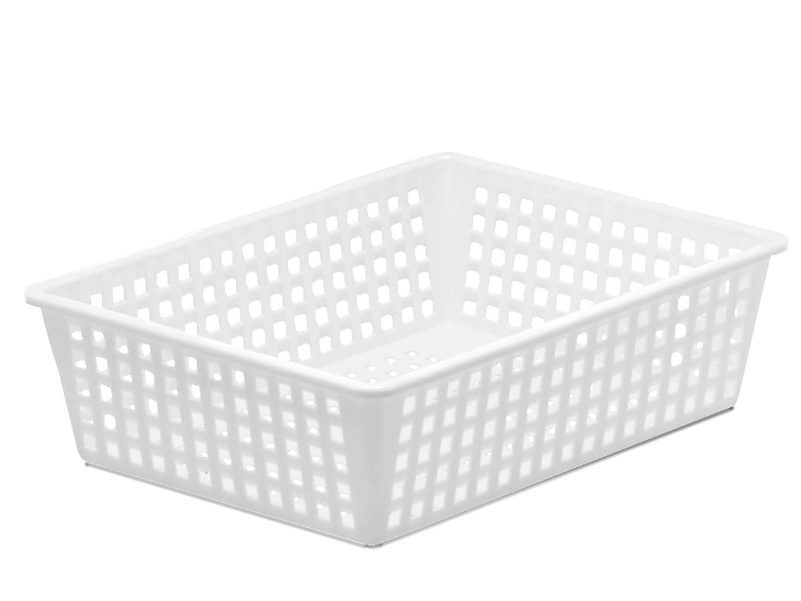 Cesta rectangular perforada 50x34x11 2250m Blanco Giganplast | Leroy Merlin