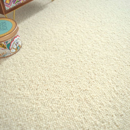 Moquette pure laine vierge bouclée - Killoo - Ecru - Echantillon 15 x ...