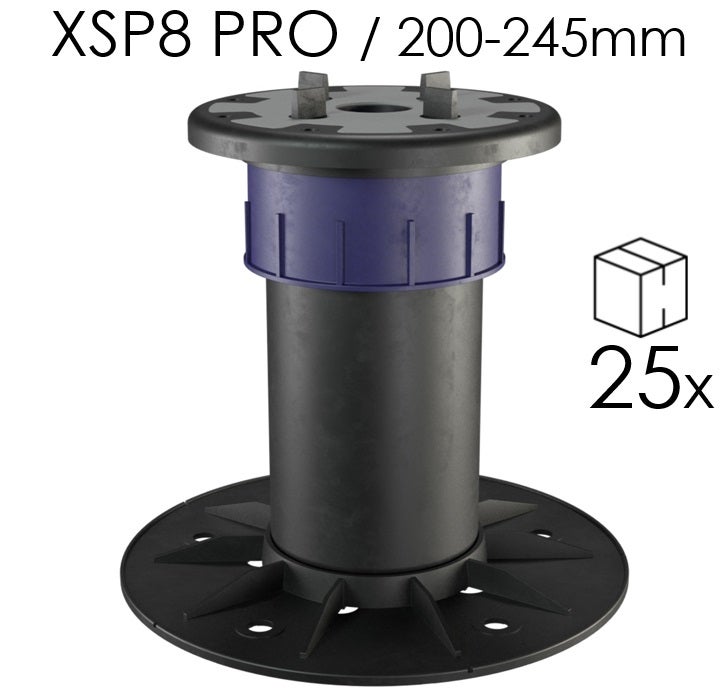 BOÎTE DE 25 PLOTS RÉGLABLES AUTONIVELANT XSP8 PRO 200-245 MM DE MARQUE ...