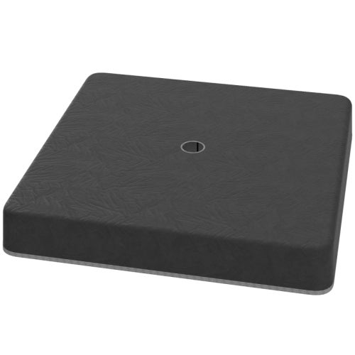 Peso base para parasol 89x89 cm, rellenable con arena, plástico negro ...