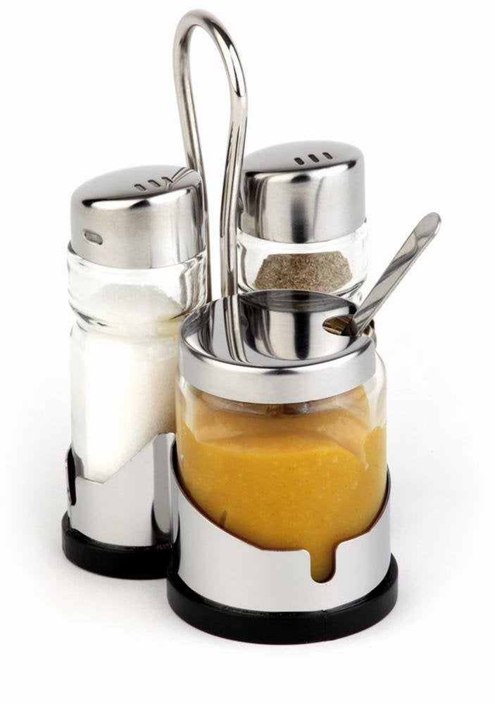 APS "Economic" pepe e sale, 3 pezzi con contenitore in acciaio inox ...