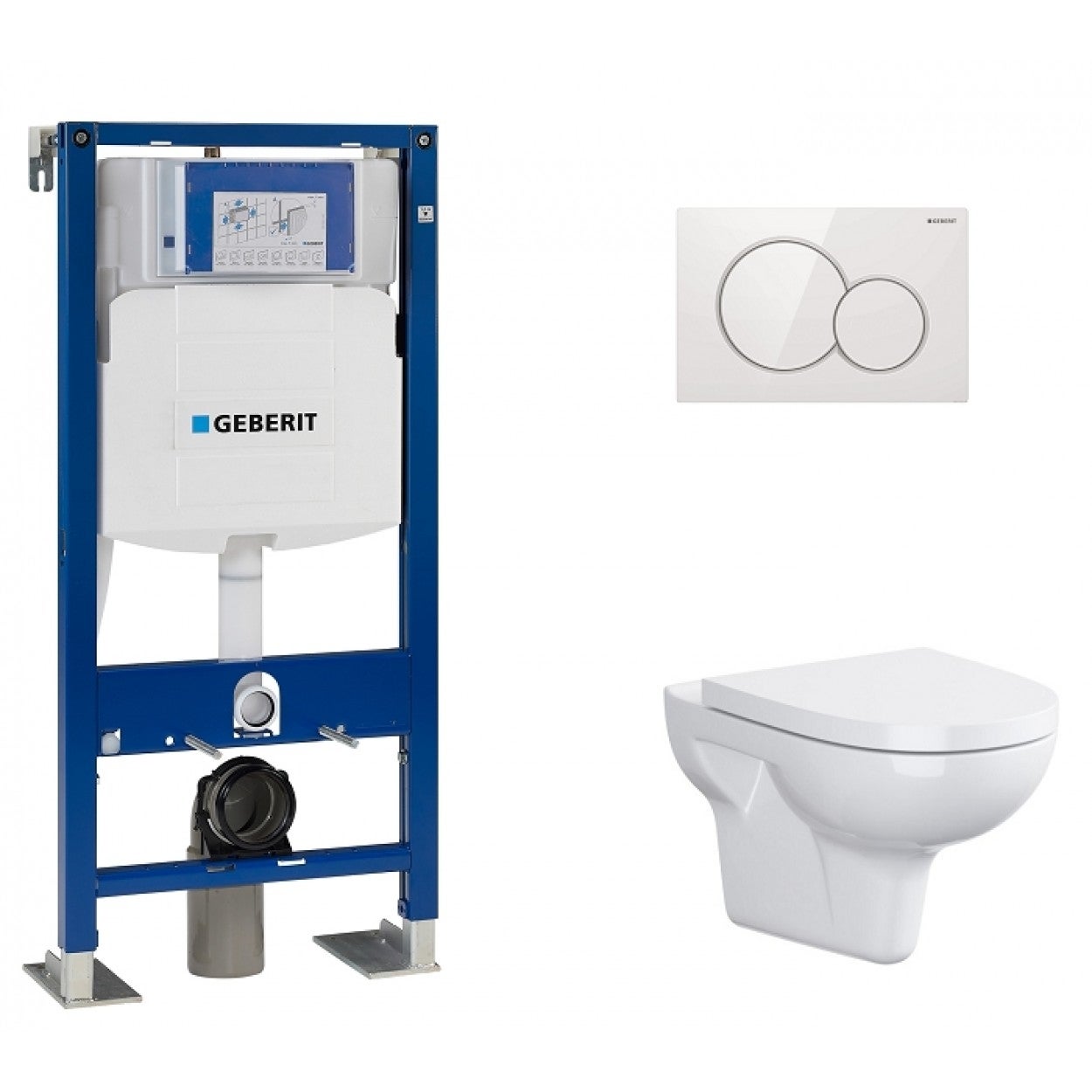 Pack WC Geberit UP320 + Cuvette sans bride Velvet+ plaque Sigma Blanche ...