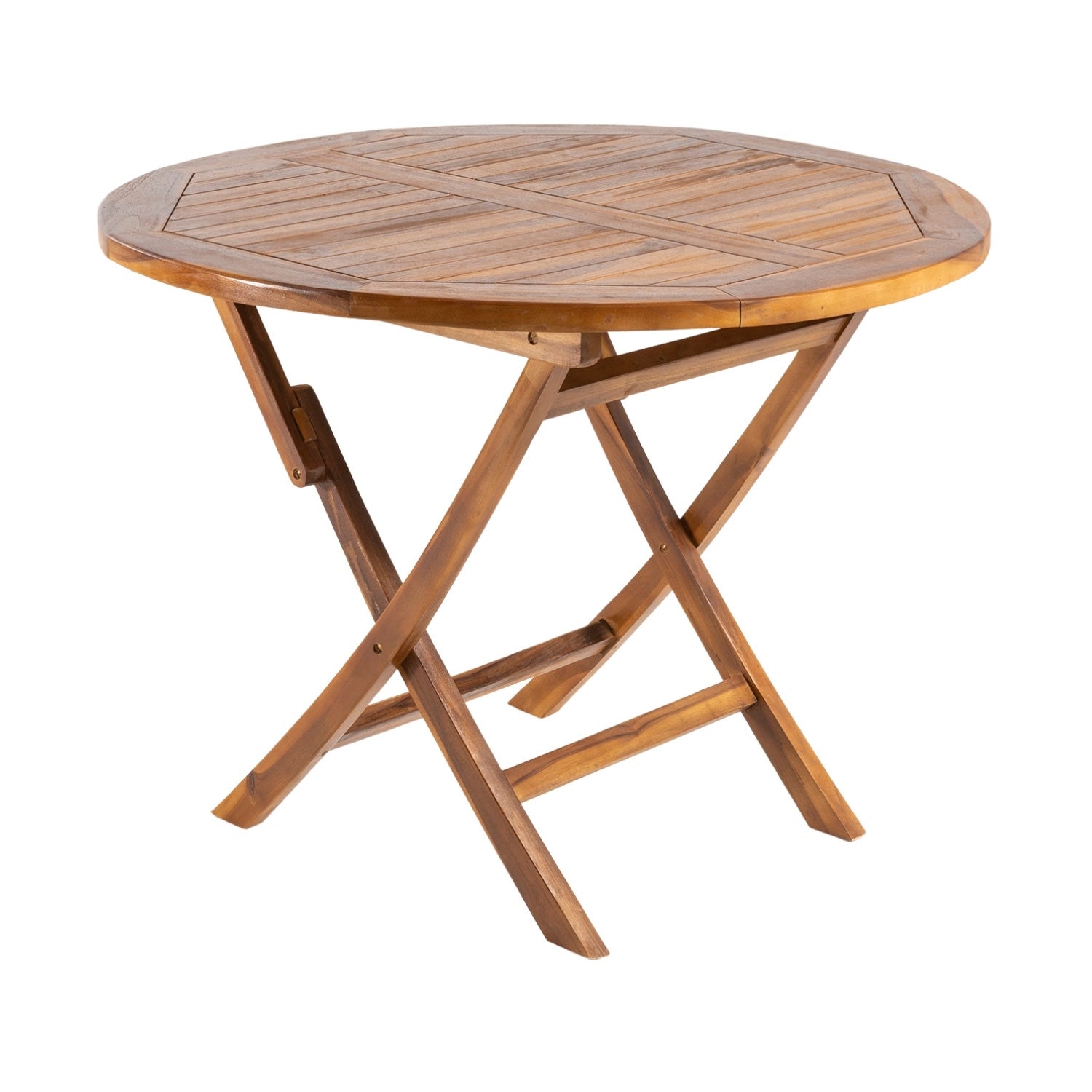 Mesa de exterior plegable de teca de 100 cm | Leroy Merlin