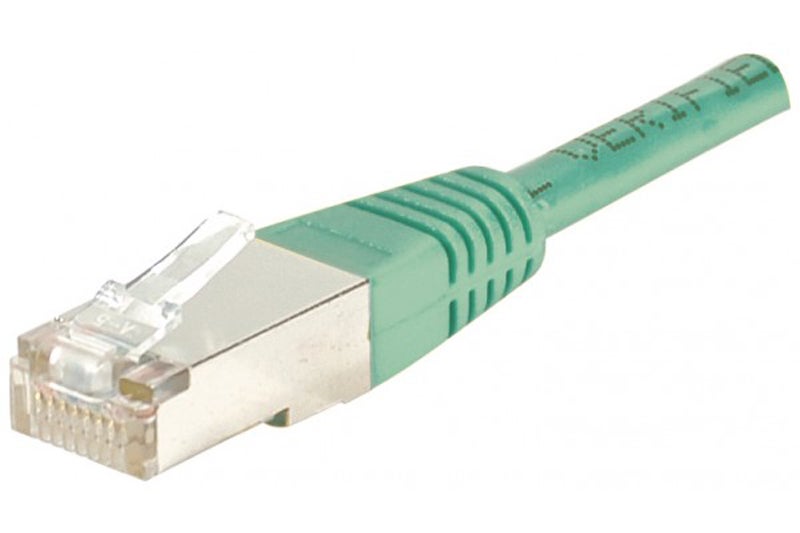Câble ethernet cat 5e 15cm blindé vert CONECTICPLUS | Leroy Merlin