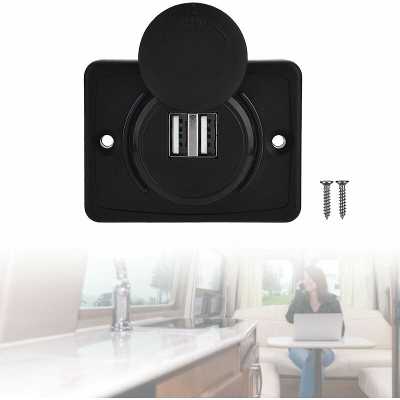 Prise USB Voiture 12V Encastrable, Chargeur USB Voiture, Double Prise ...