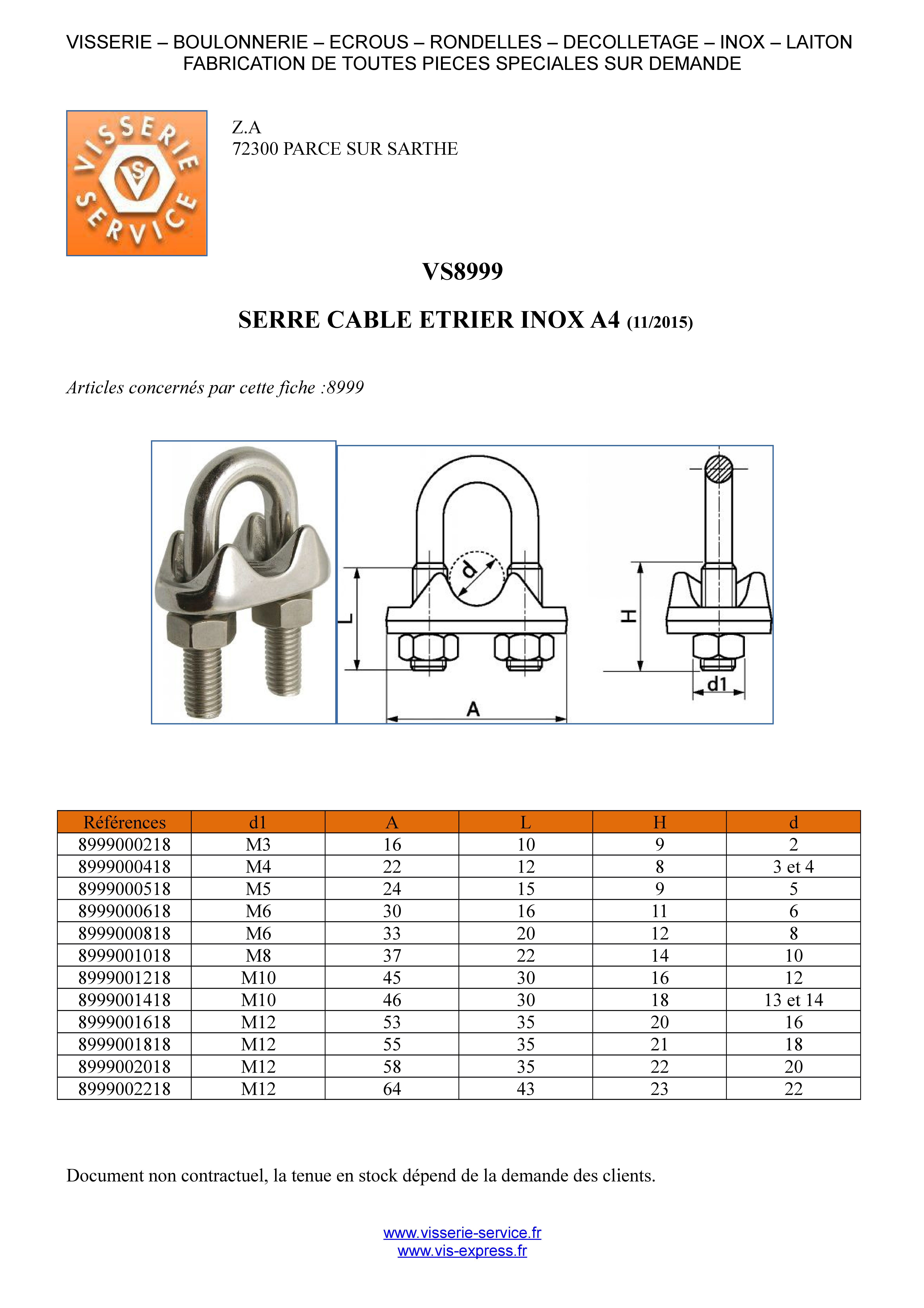 Serre cable Etrier Pour Câble De Diamètre 4 Inox A4 - 1 piece | Leroy ...