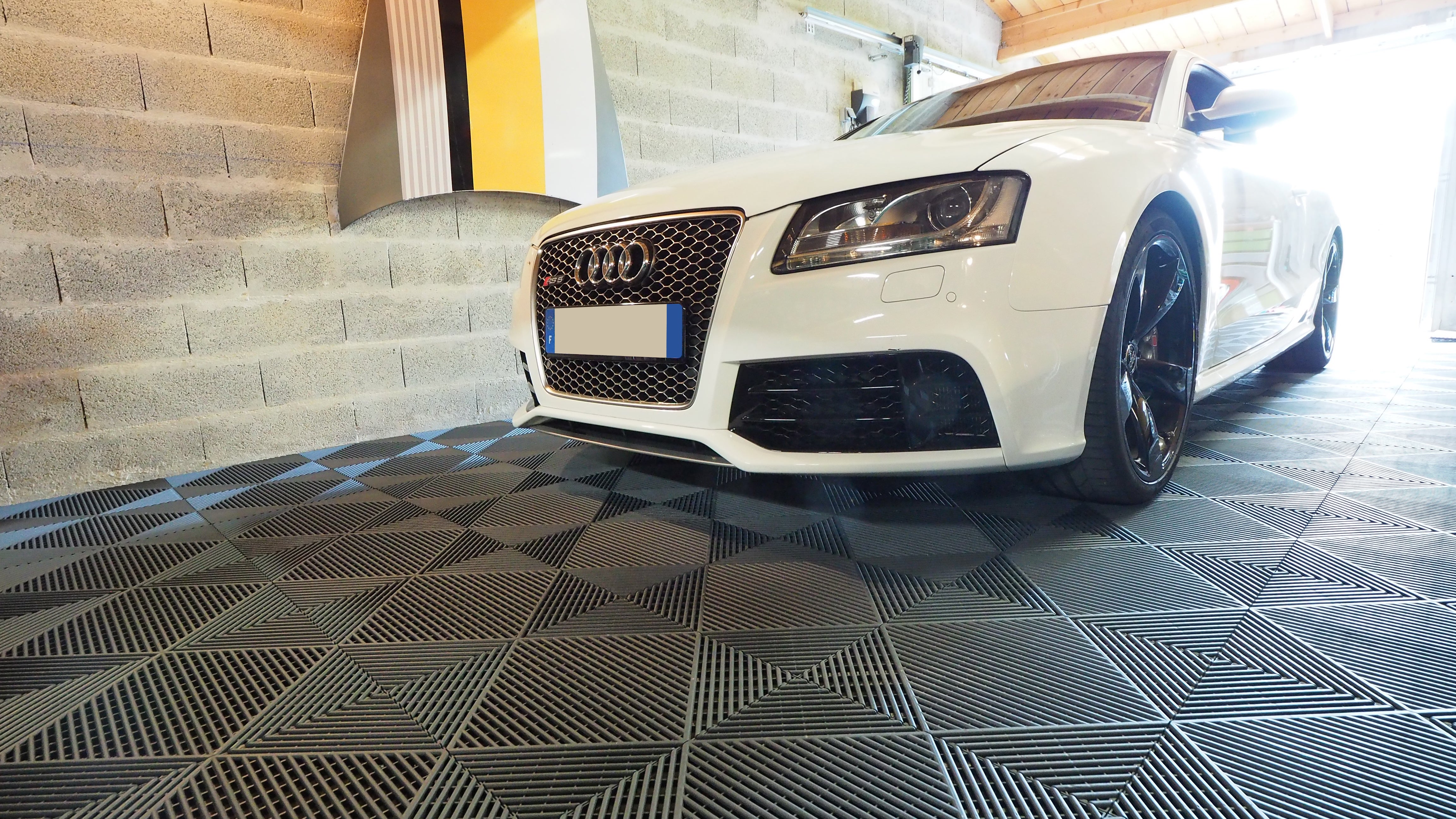 QUATTRO LINE BY POLYDAL - 6 dalles de garage Gris Anthracite (40x40x1 ...