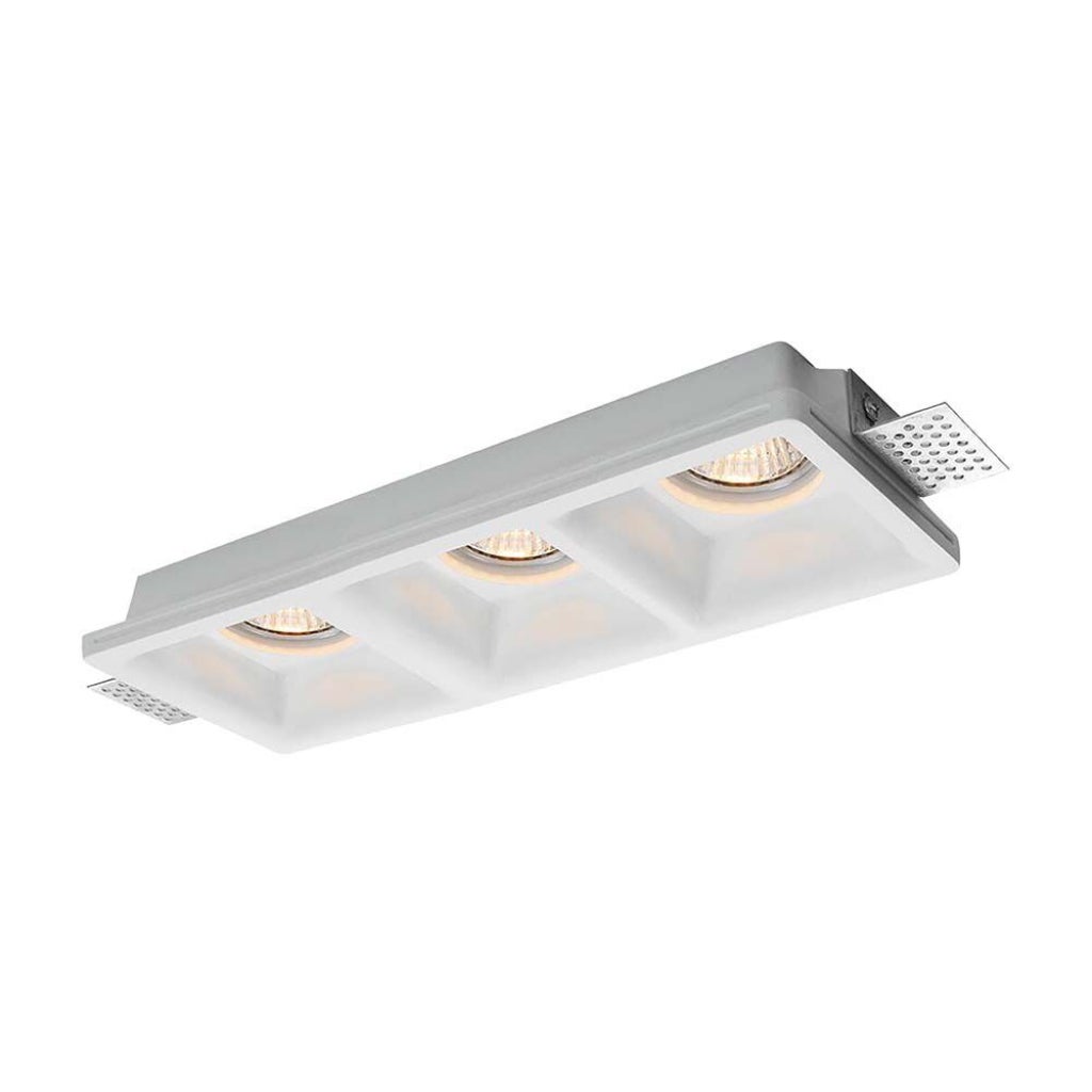 Spot encastré rectangulaire 3*GU10 et GU5.3 (MR16) à triple LED Corps ...
