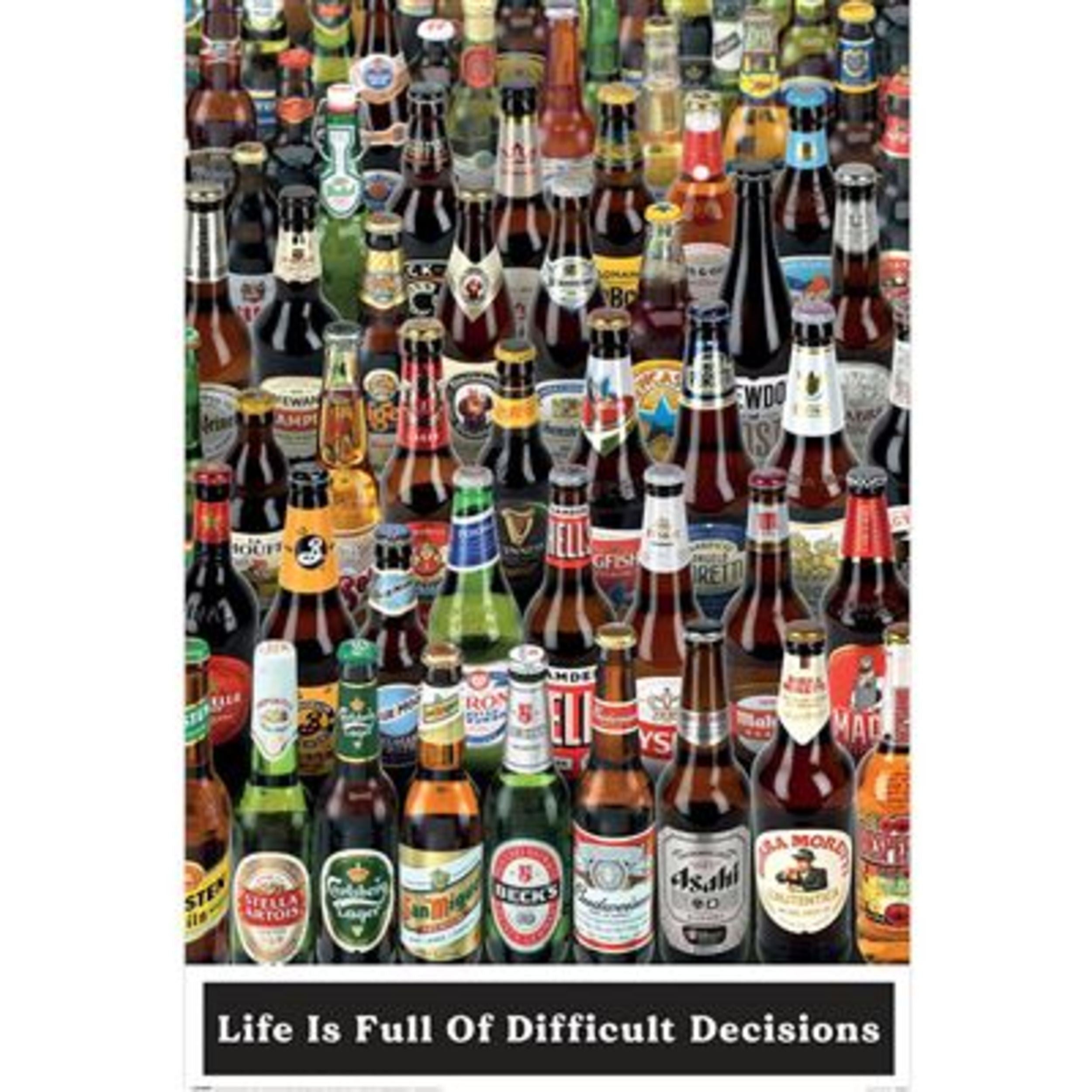 Poster Beers - Life is Full of Difficult Choices 61x91.5cm | Leroy Merlin