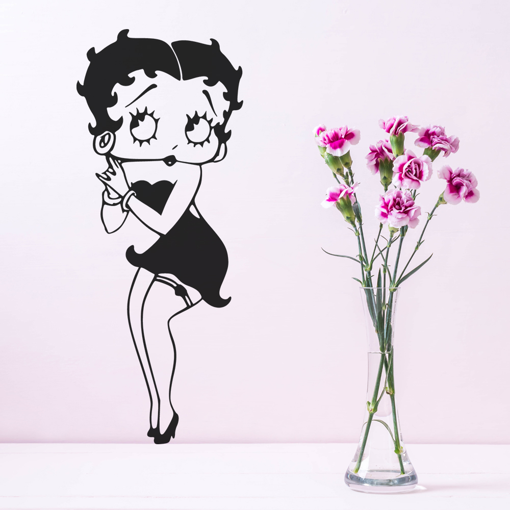 Sticker Mural - Betty Boop - Noir - 117x284 cm | Leroy Merlin