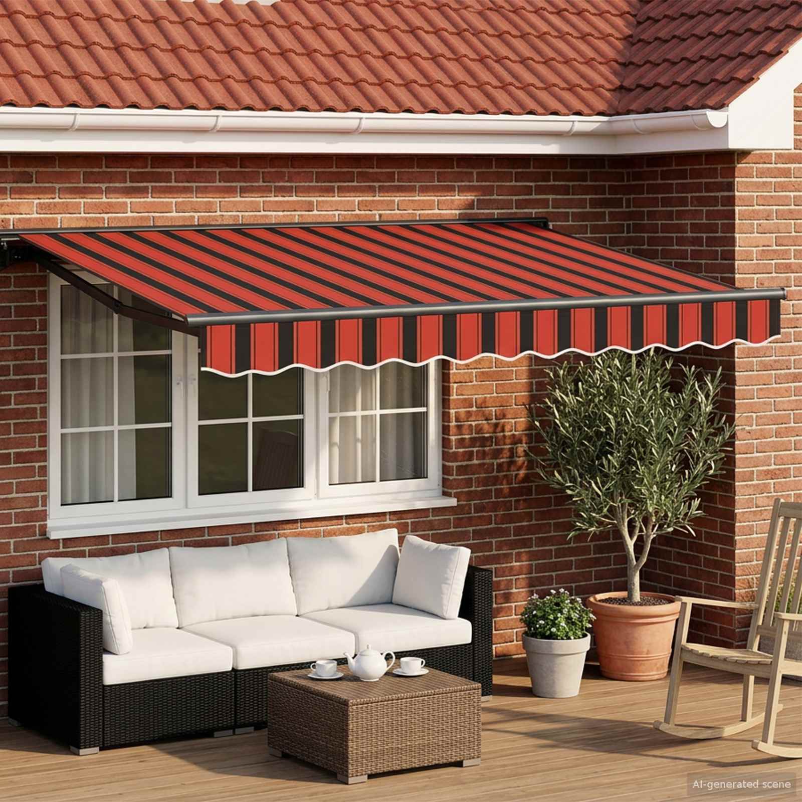 Cadre de store manuel avec LEDs 3,5 x 2,5 m | Leroy Merlin