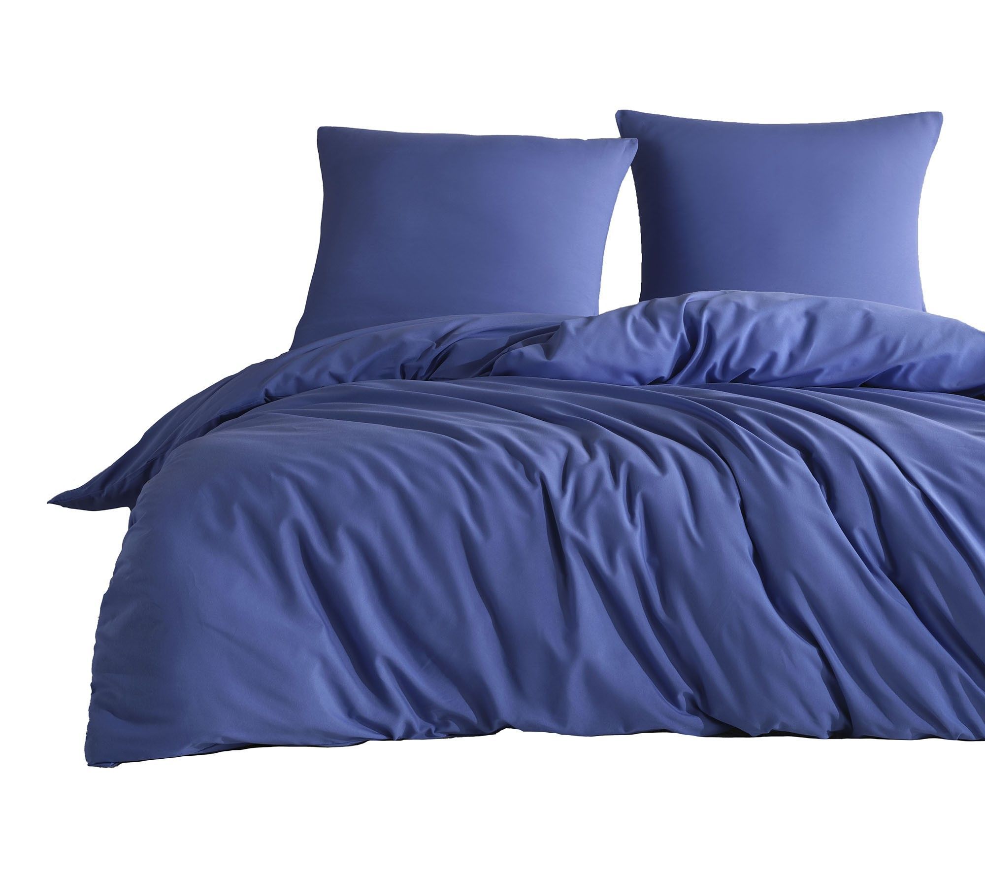 Parure de lit Uni Bleu - 140x200cm | Leroy Merlin