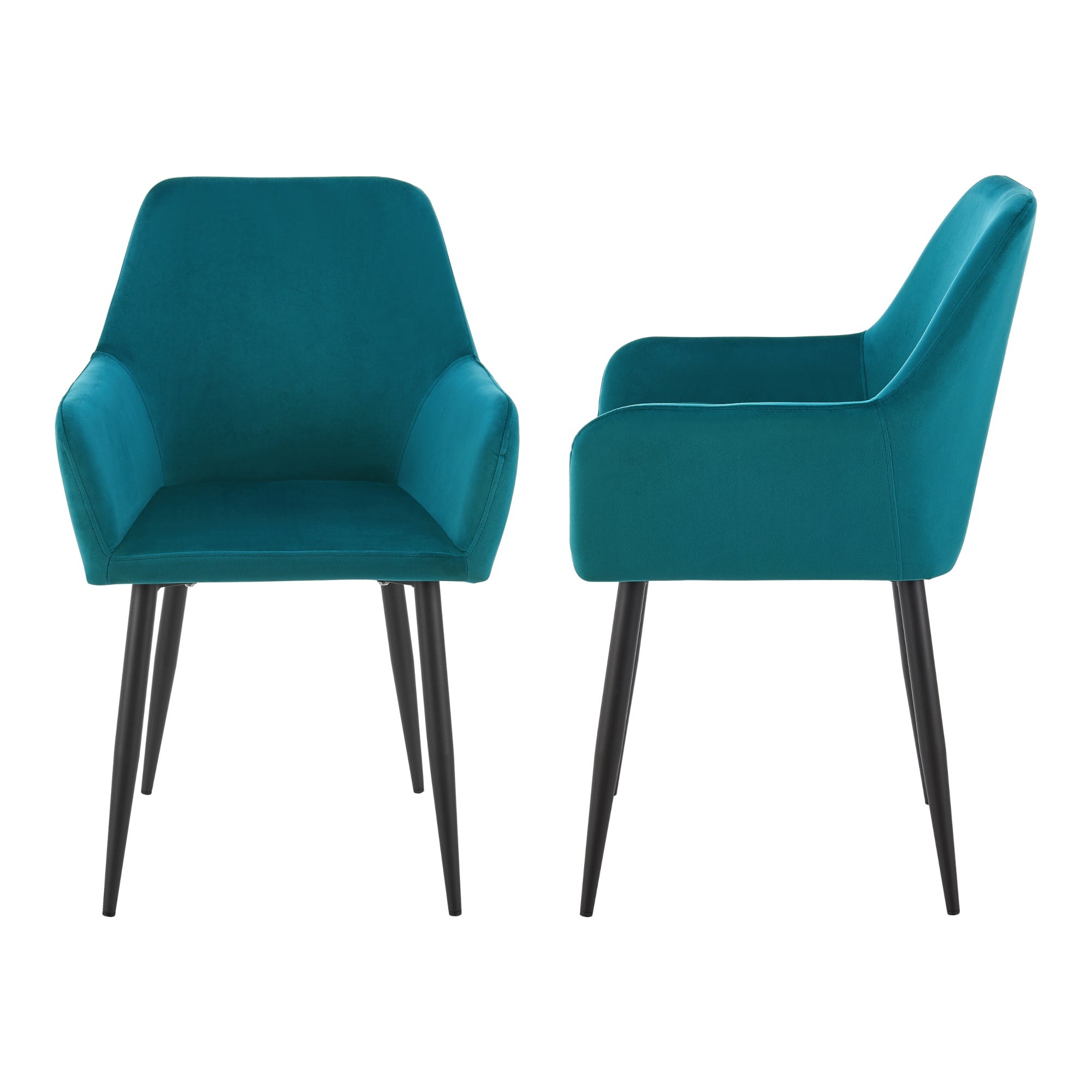 Juego de 2 sillas de comedor 86 x 57 x 56 cm azul turquesa 03_0006727 ...