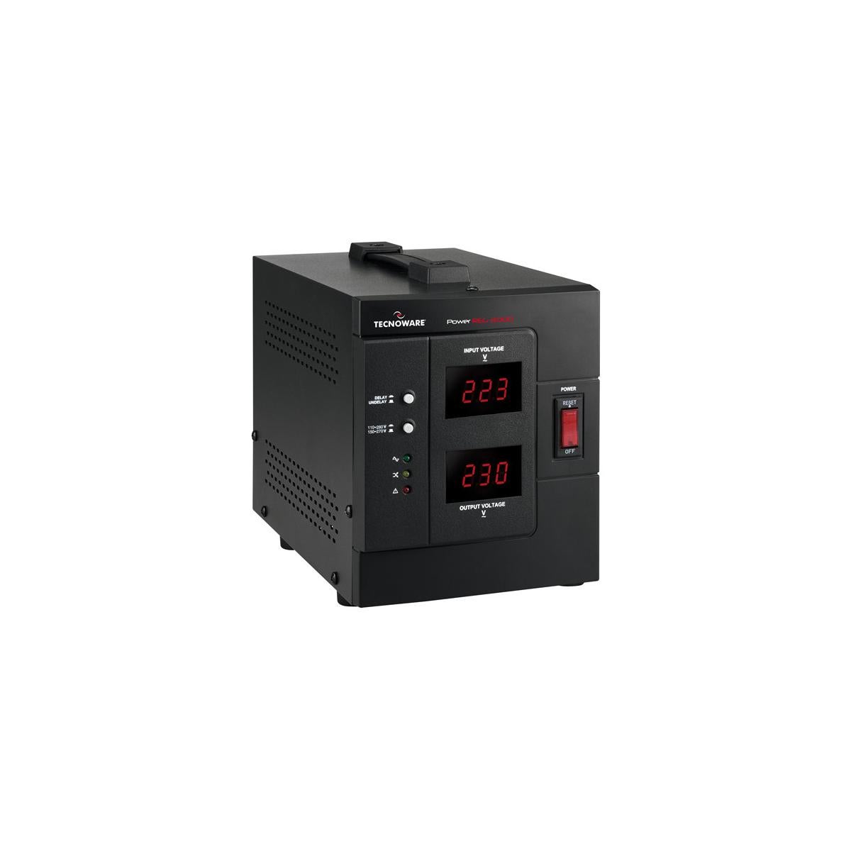 Tecnoware Power Reg 3000VA régulateur de tension 2 sortie(s) CA 230 V Noir | Leroy Merlin