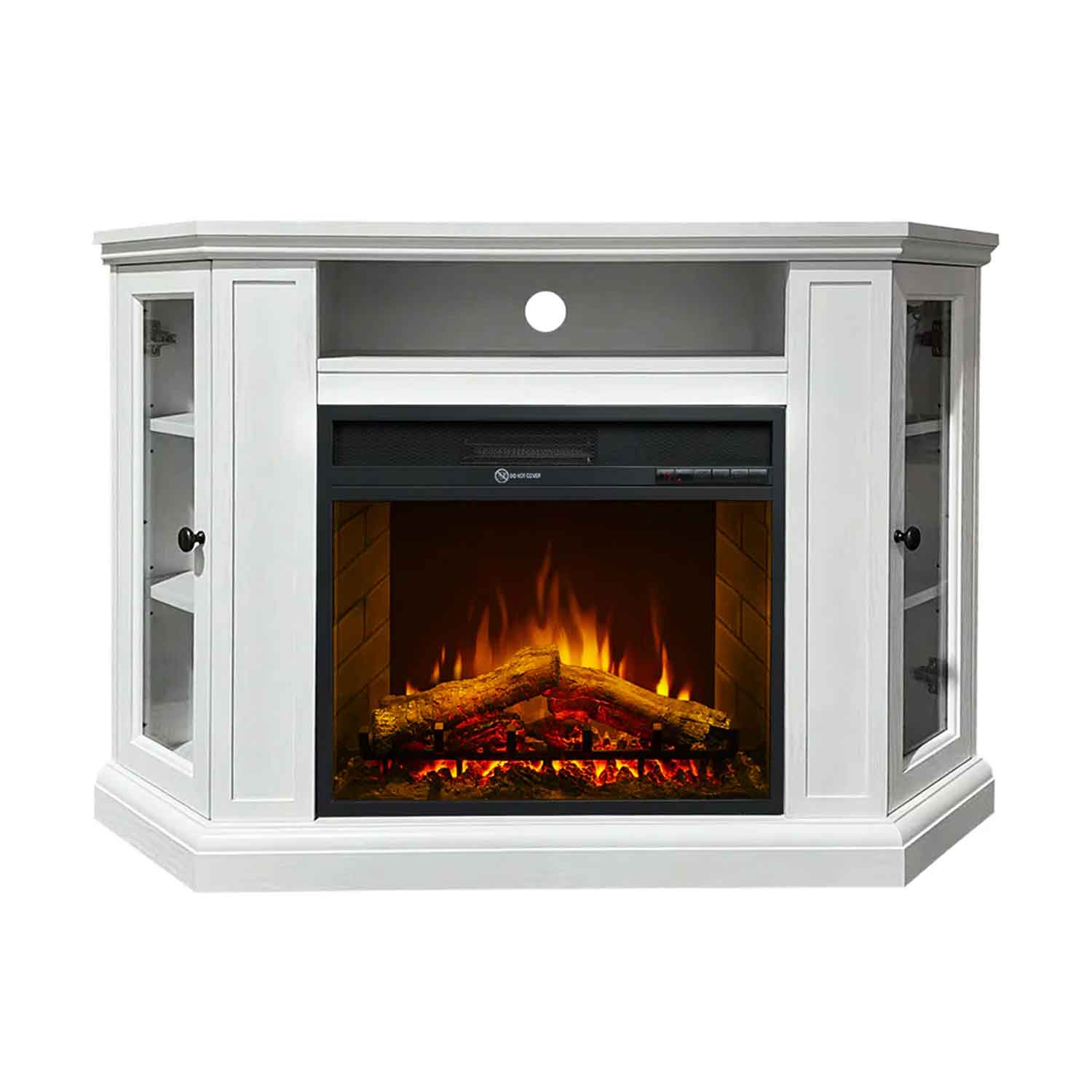 Madison - Chimenea eléctrica esquinera de suelo en madera 126x78xH83 cm ...