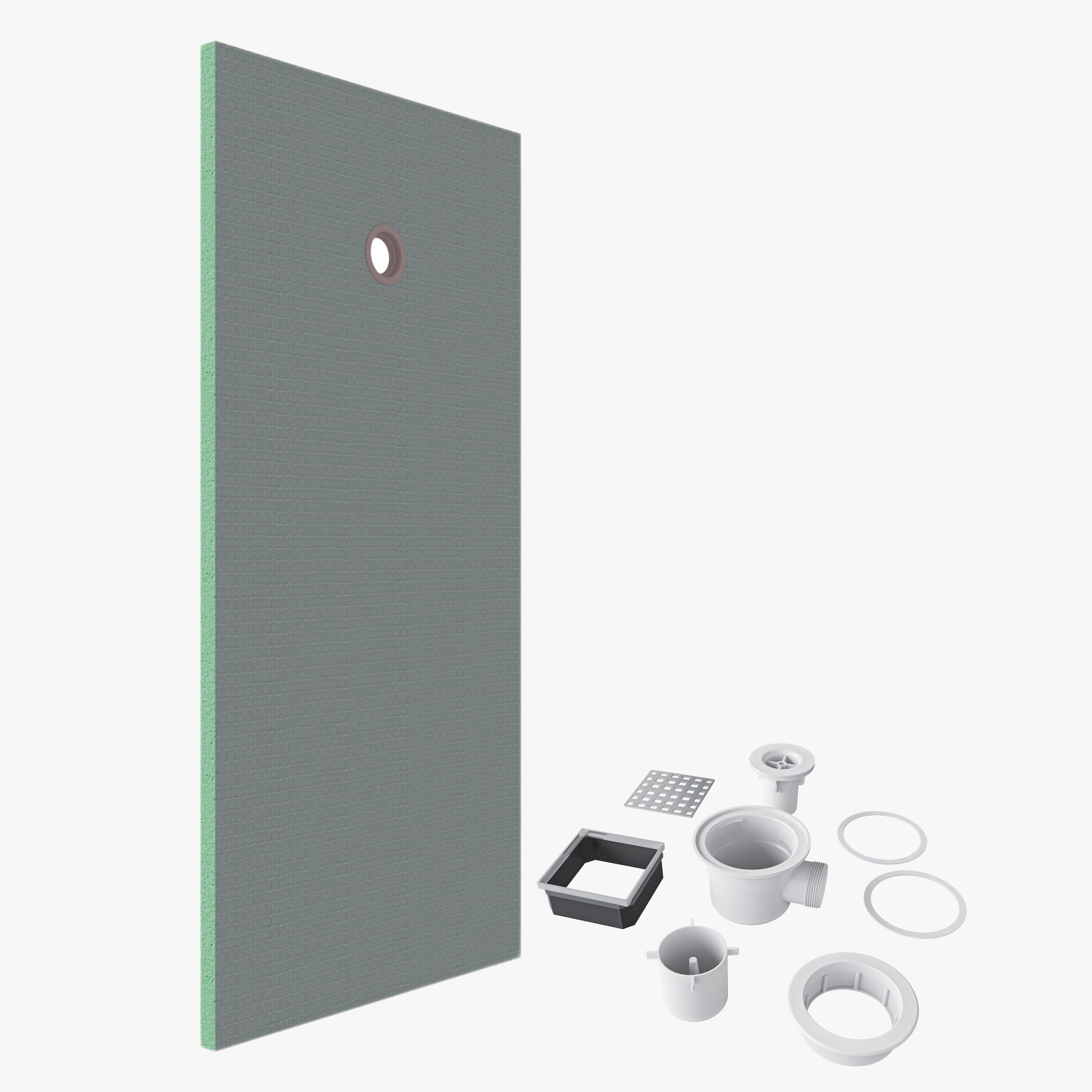 Pack de 1 receveur de douche prêt à carreler - 180x90x4 cm - Avec kit ...