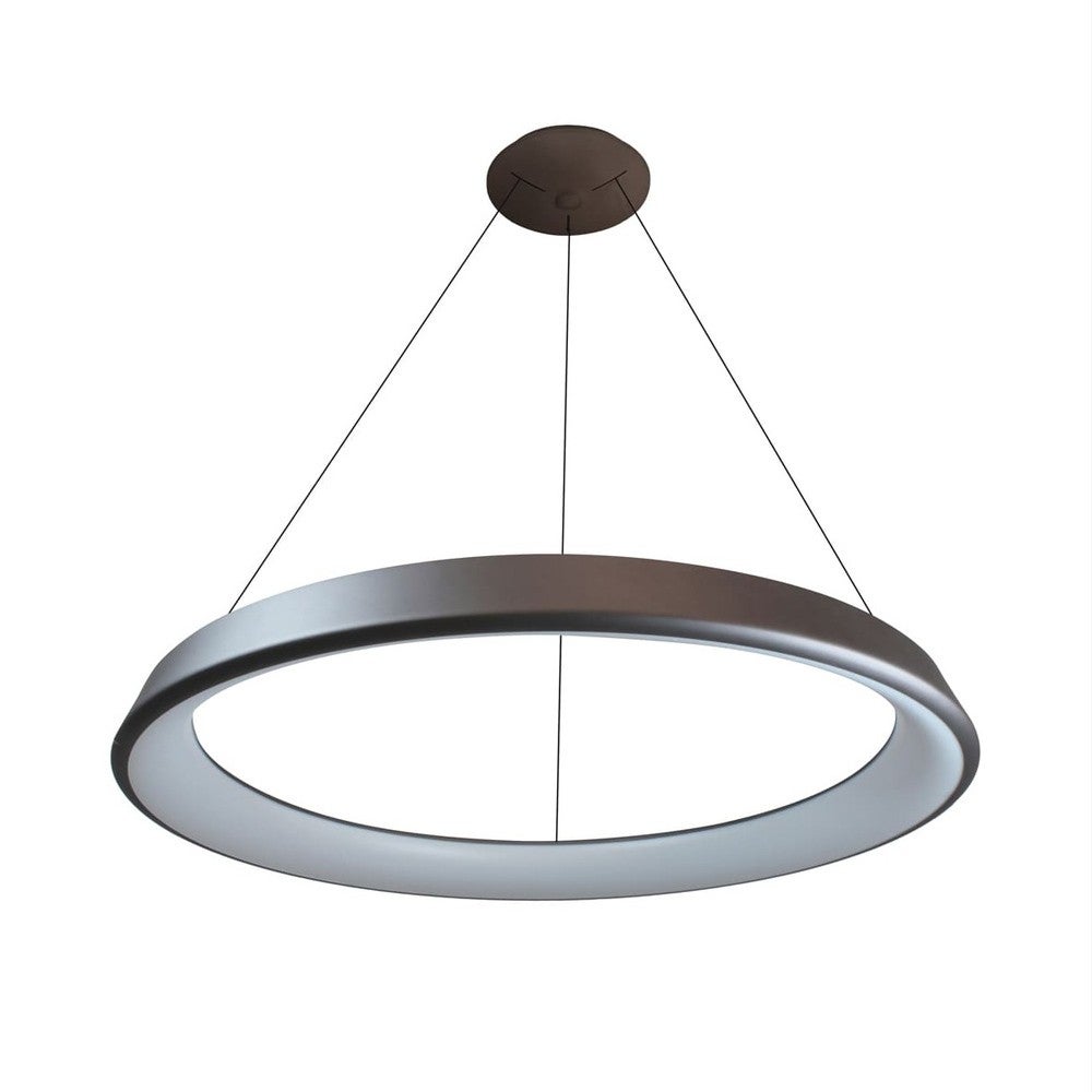 Lámpara colgante moderno Lizer LED 48W café y de altura regulable ...