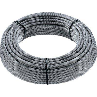 Corde en Acier Galvanisé 72 Fils Rouleaux 10 M dia. 8mm | Leroy Merlin