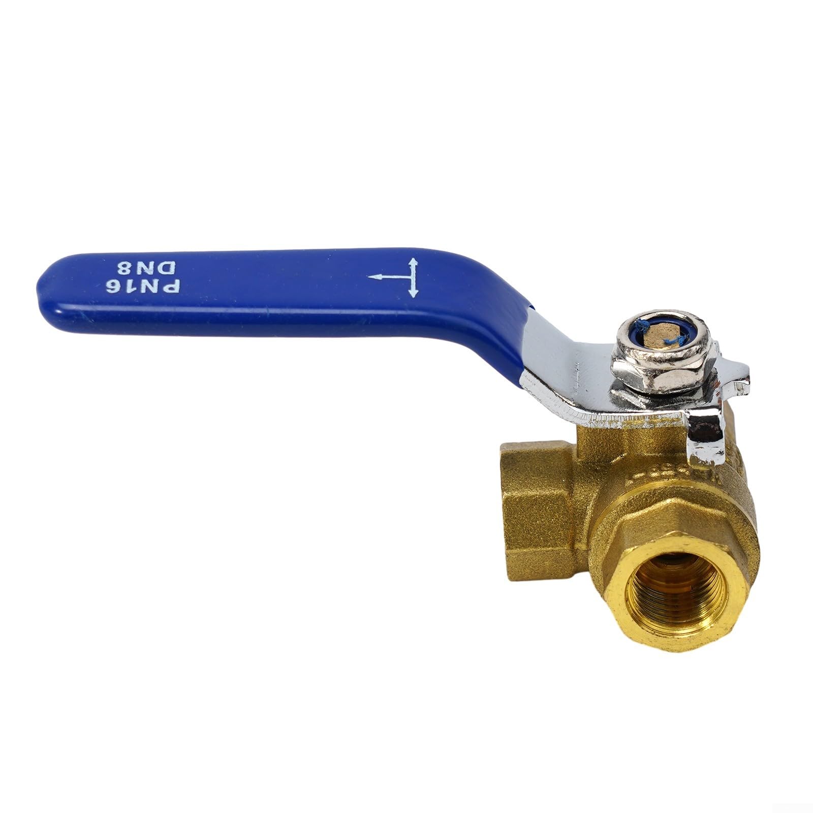 Vanne à bille à 3 voies, vanne d'alésage L/T en laiton pour eau, huile ...
