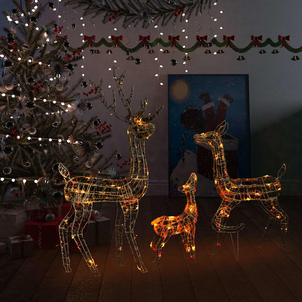 Famille de rennes de décoration Acrylique 300 LED coloré | Leroy Merlin