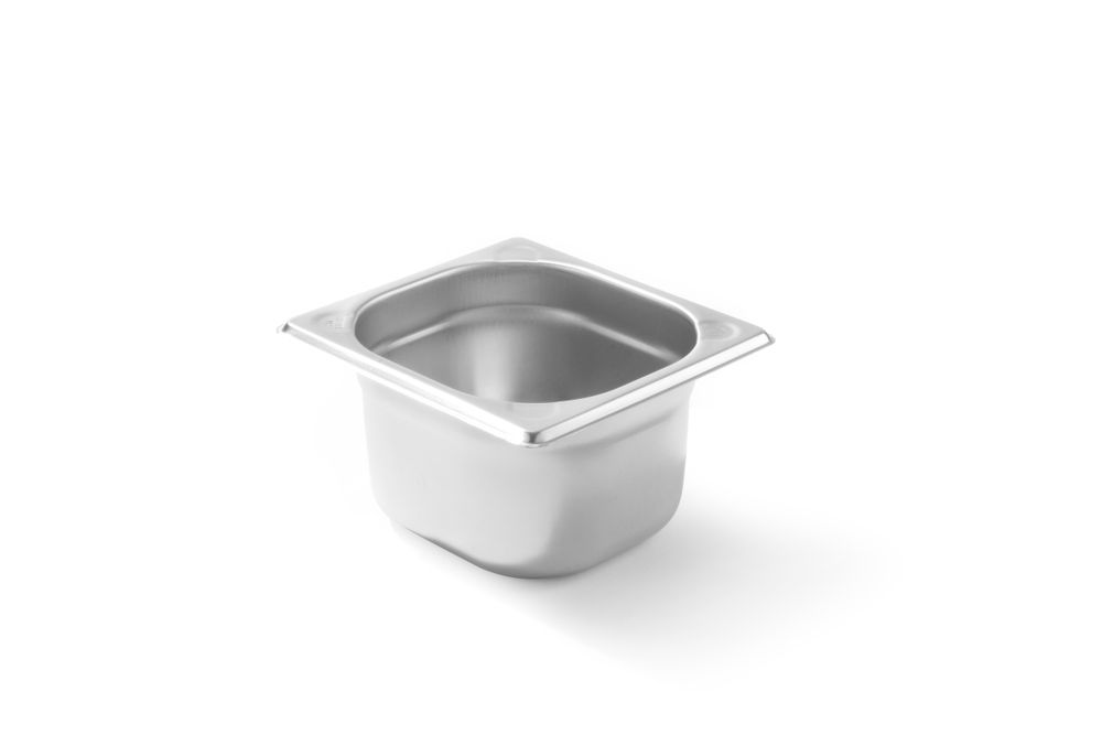 Bac GN 1/6 Kitchen Line - Hendi - Gris - l16.2- L17.6- P10- h0- Inox ...