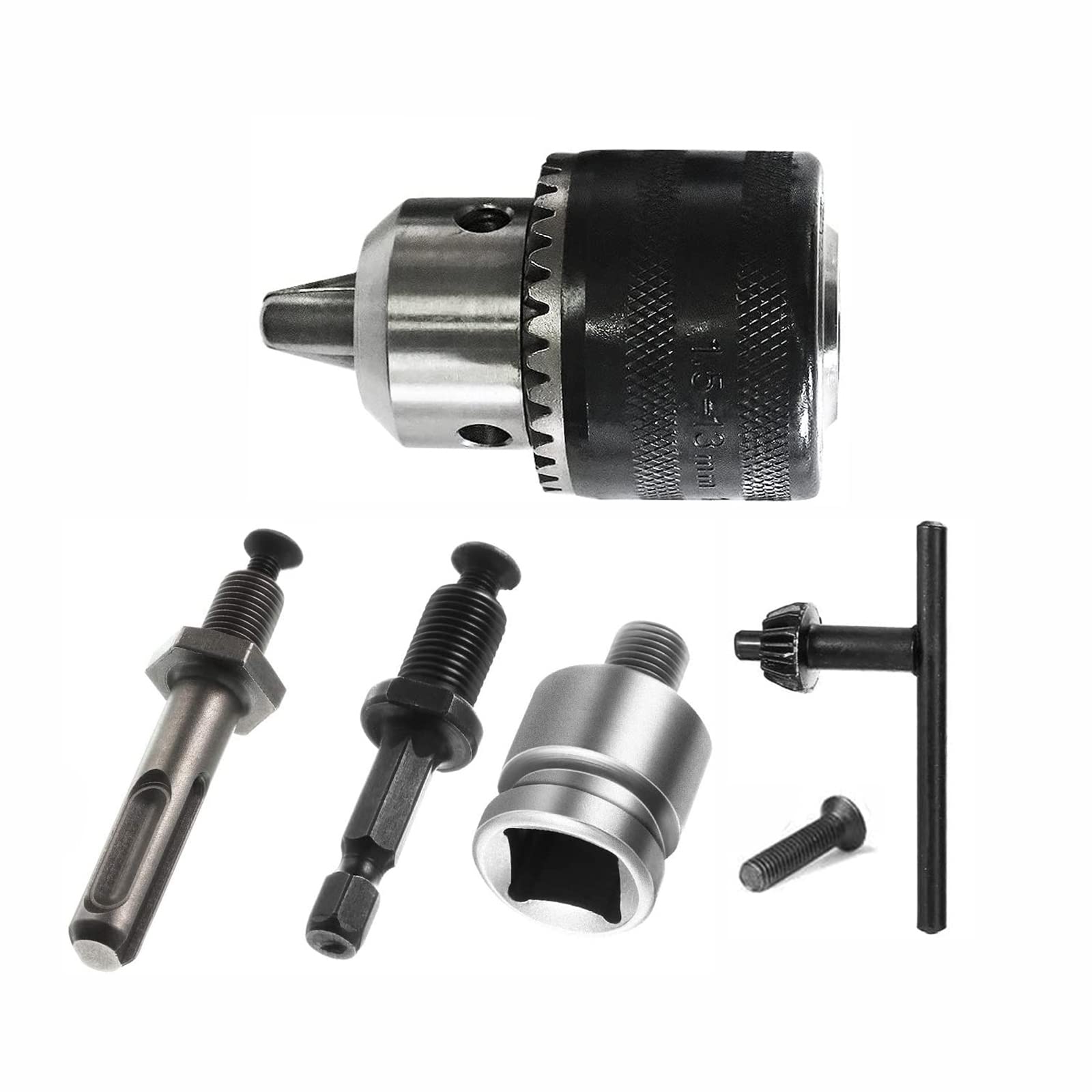 1.5-13mm Mandrin Perceuse 1/2-20 UNF avec Adaptateur SDS plus et clé de ...