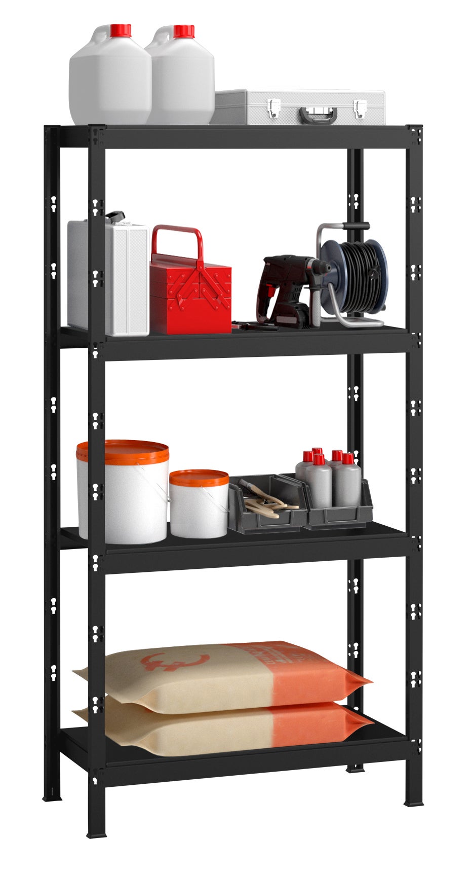 Profilé système d'emboîtement étagère de base avec 4 tablettes ...