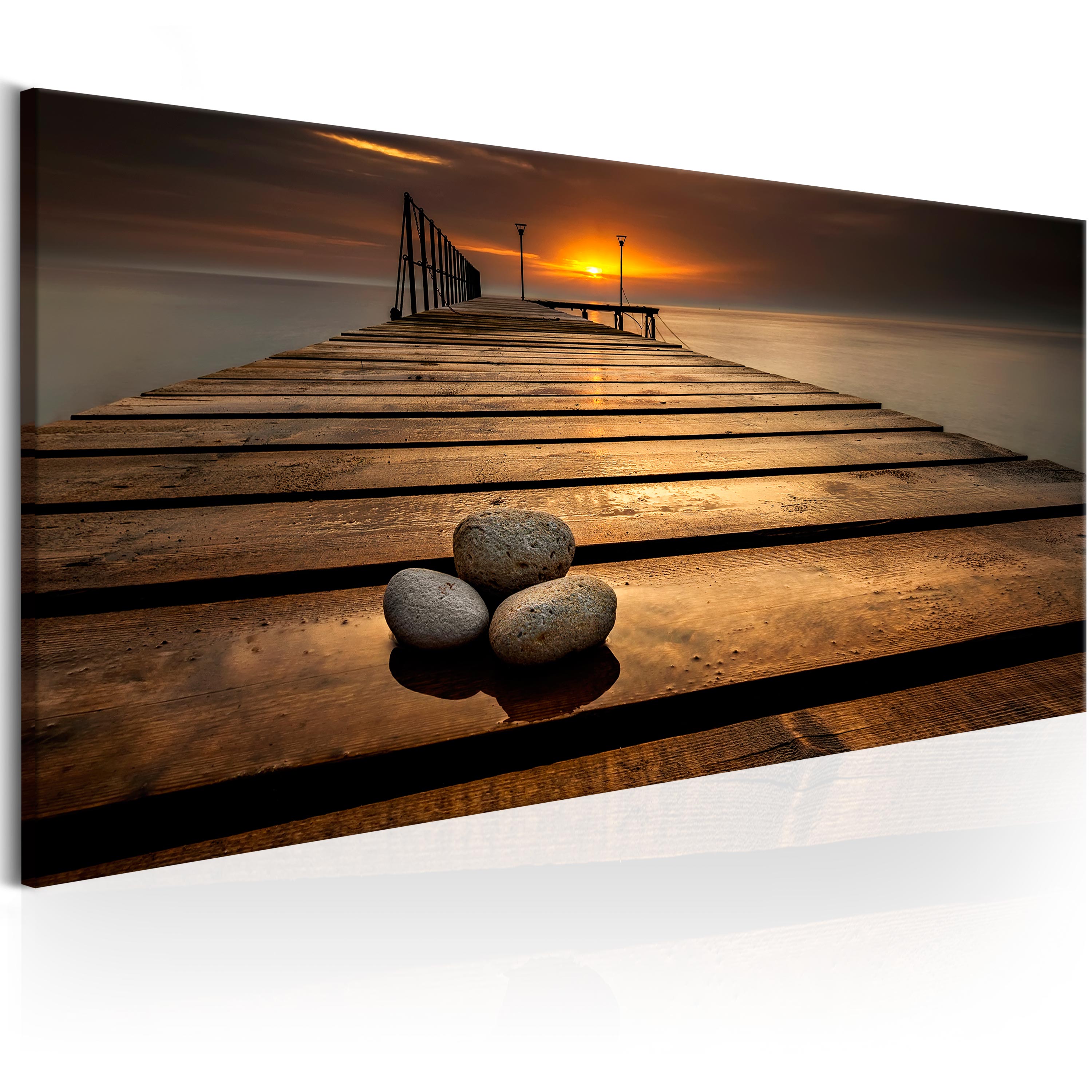 Tableau - Stones on the Pier [135x45] | Leroy Merlin