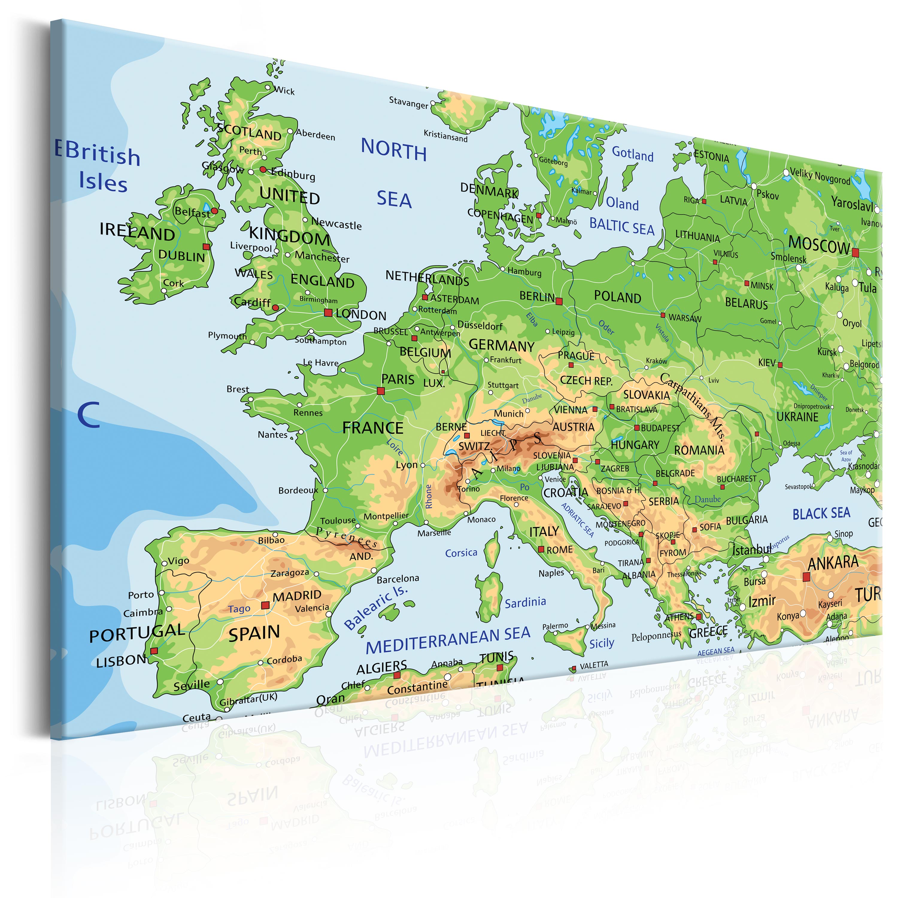 Tableau - Map of Europe [30x20] | Leroy Merlin