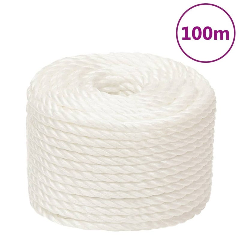Corde de travail Blanc 10 mm 100 m polypropylène | Leroy Merlin