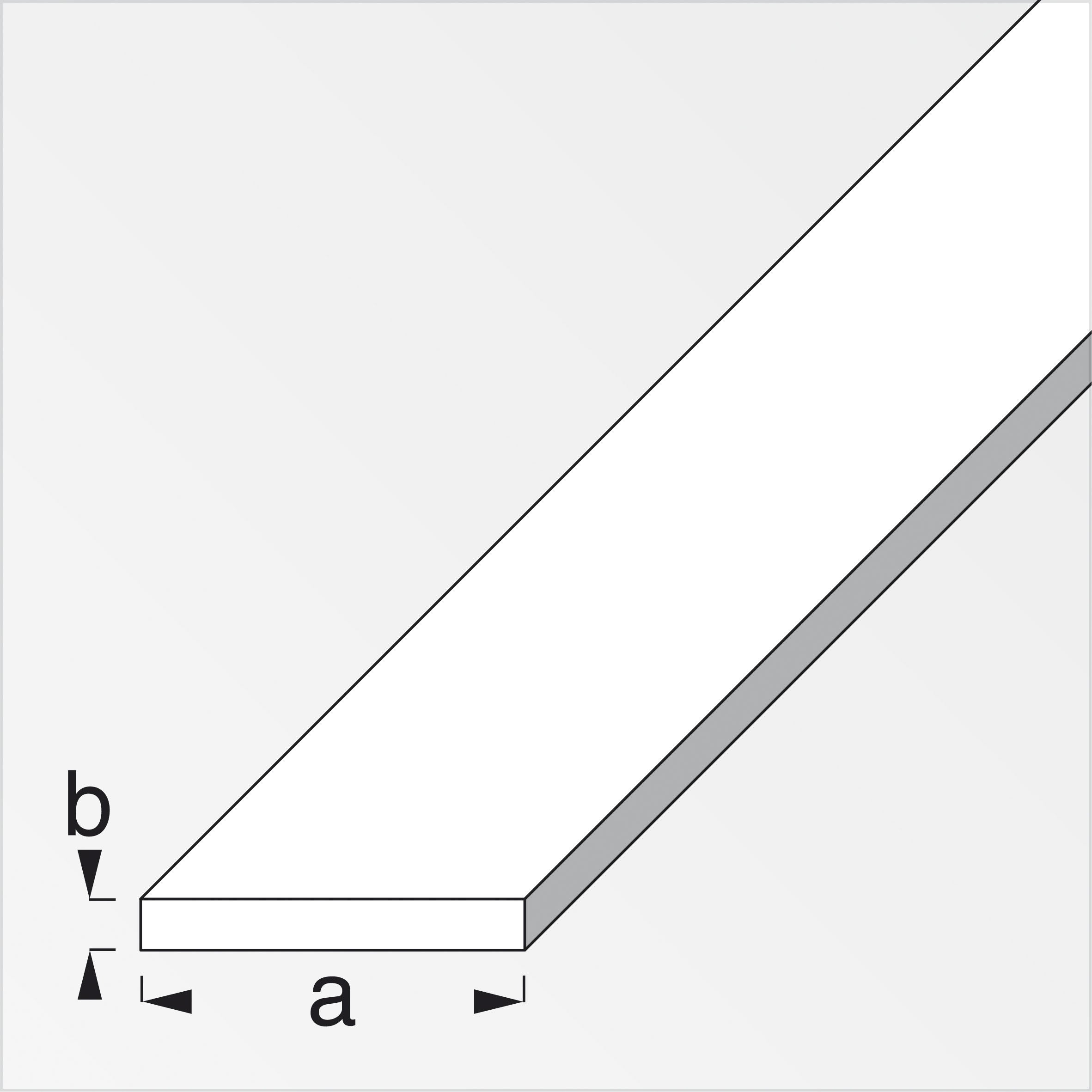 PERFIL BLANCO H.200 CM PLANO 20X2 MM | Leroy Merlin