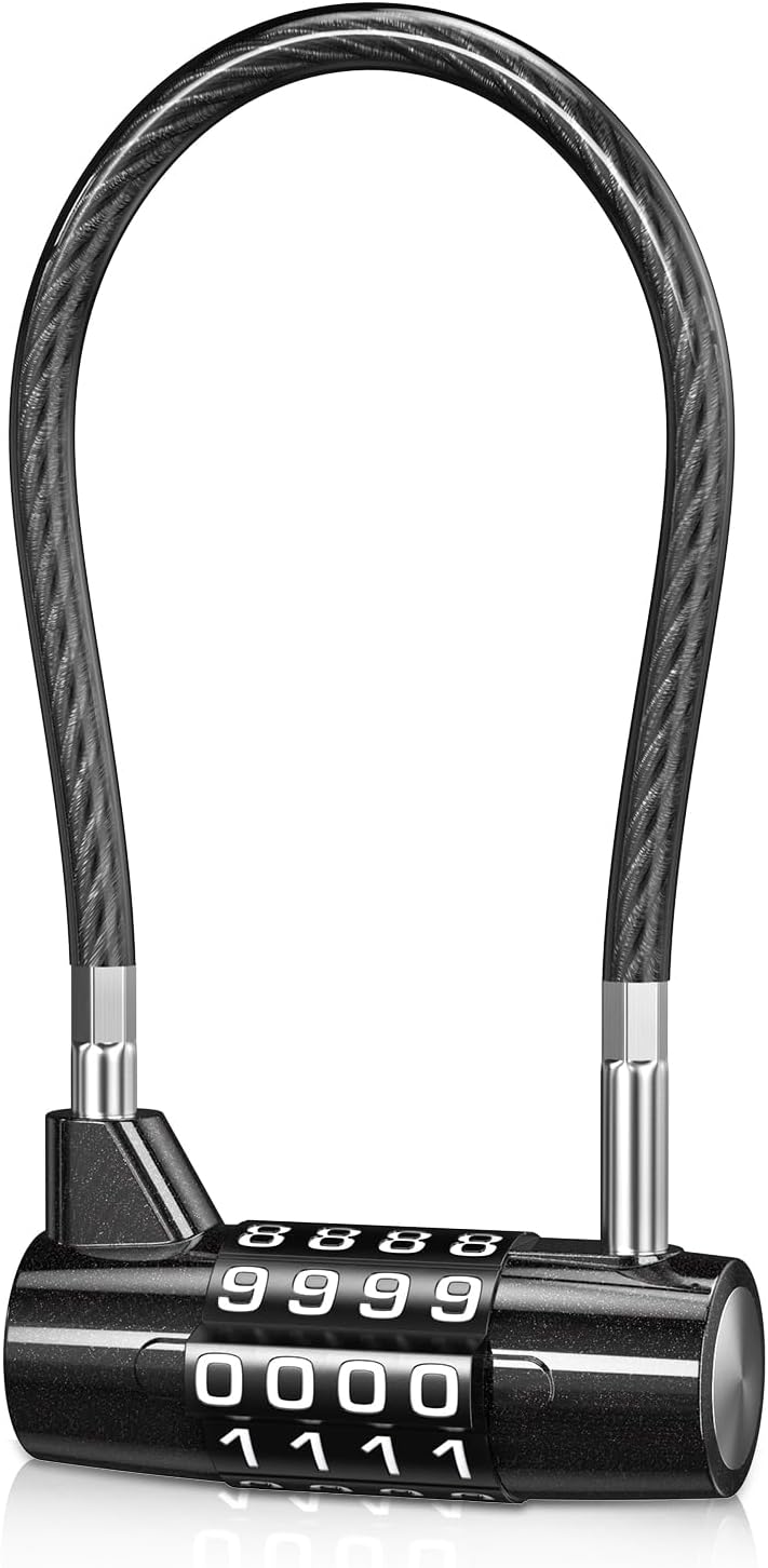 Candado de combinación de 4 dígitos mejorado - Candado de arco largo - Candado de combinación ...
