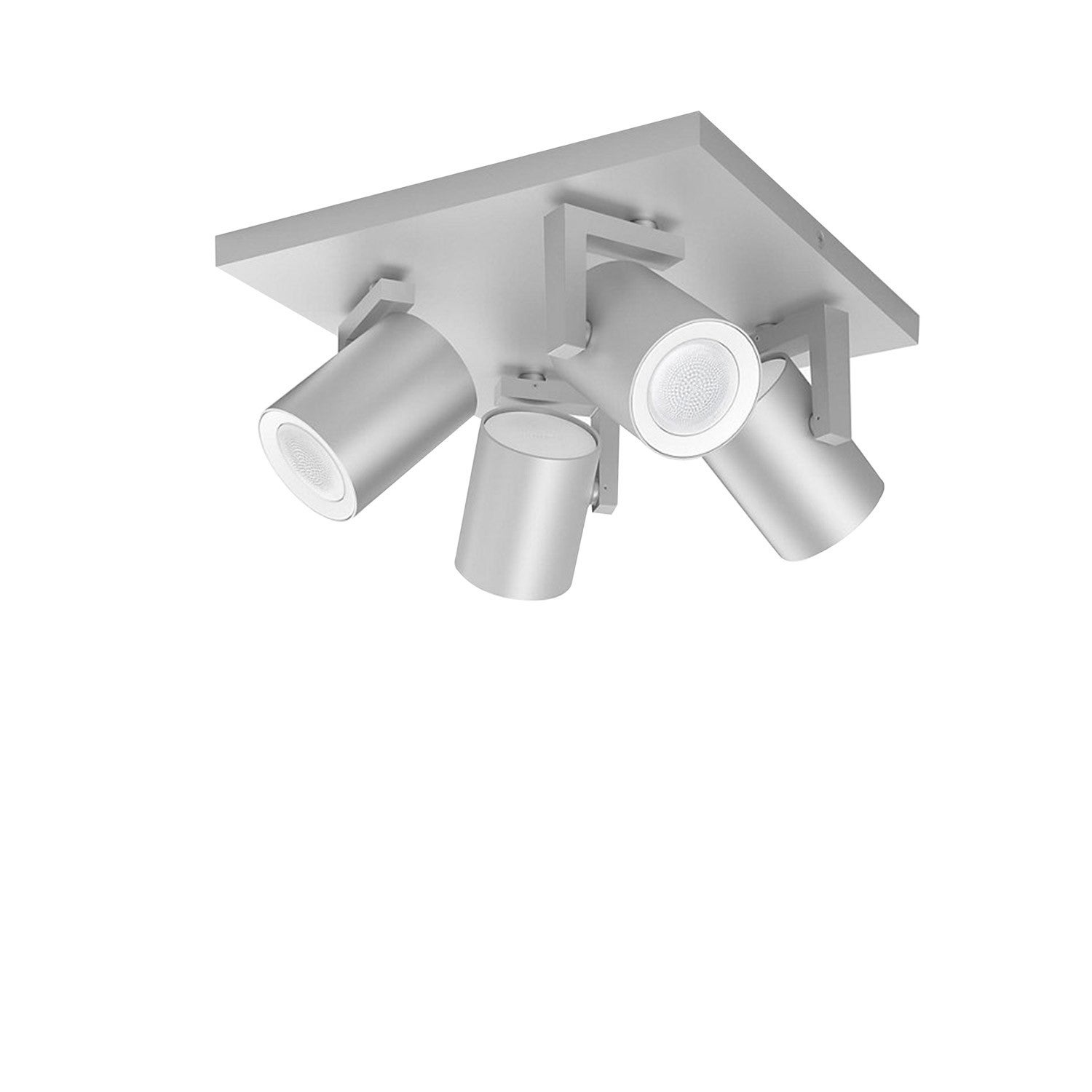 Philips Hue White & Color Ambiance Spot Argenta x4 carré Aluminium ...