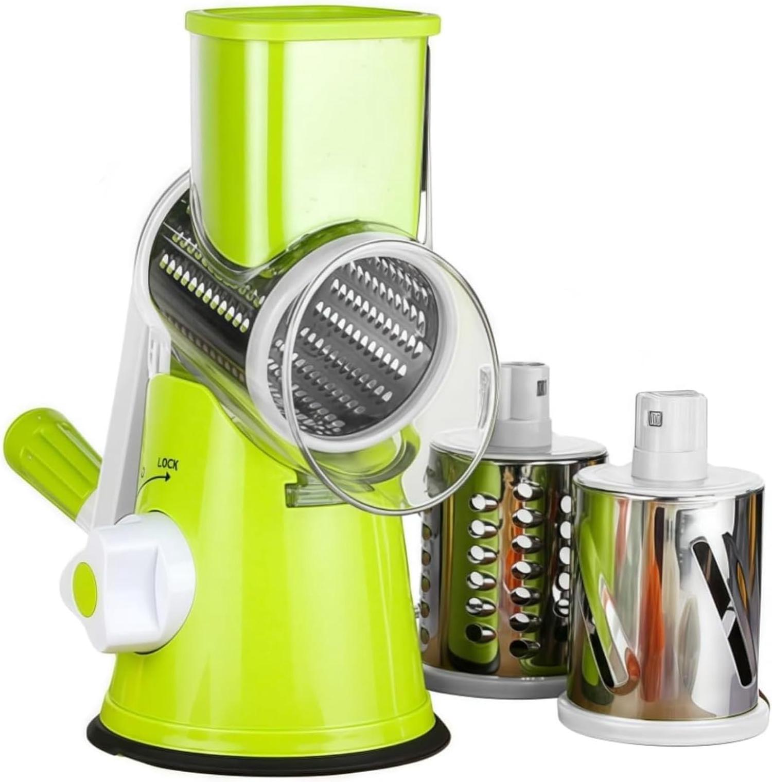 Broyeur à fromage rond à vitesse manuelle avec base d'aspiration ...