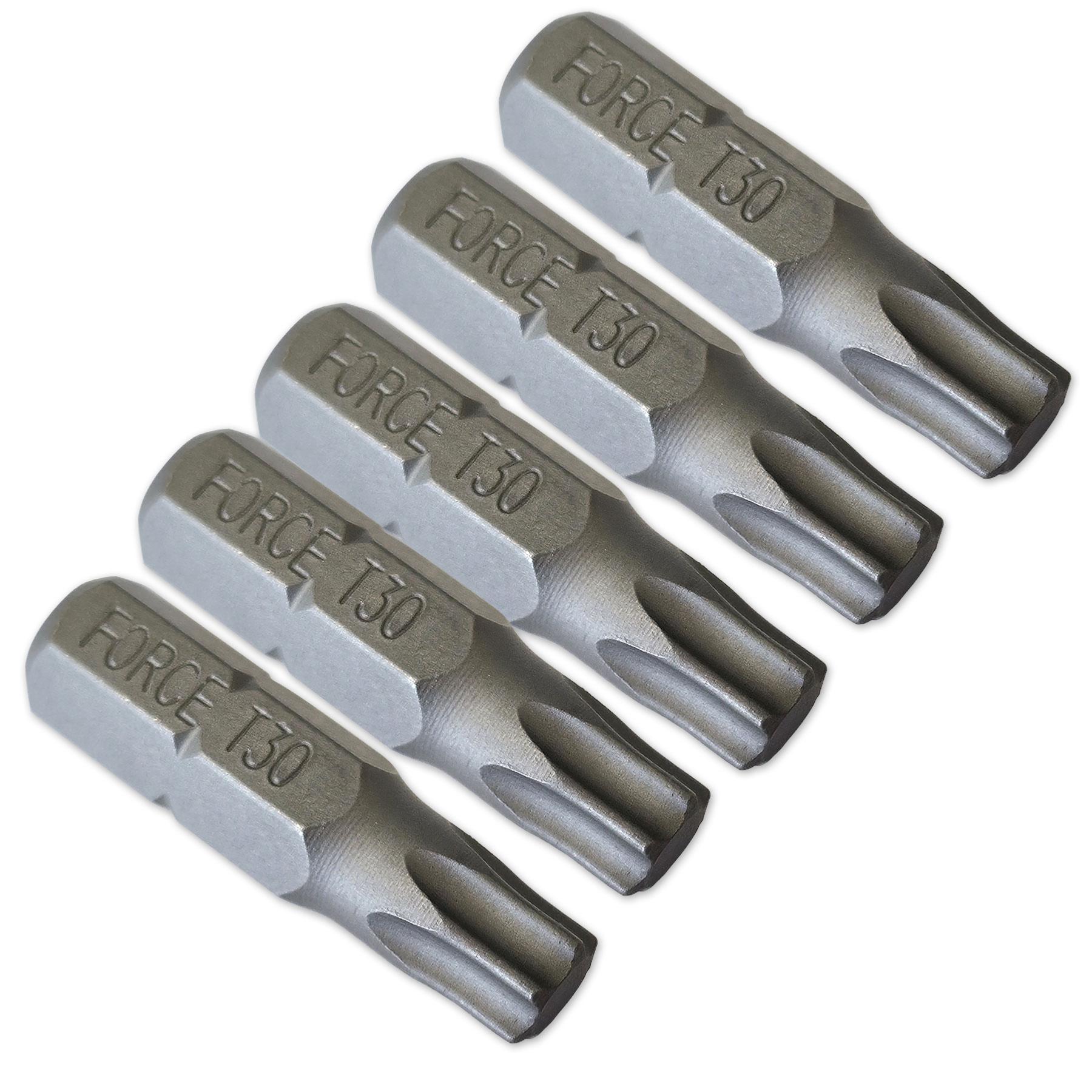 5 EMBOUTS DE VISSAGE Torx T30 COURT 25MM ENTRAINEMENT 6 PANS 1/4 POUR ...