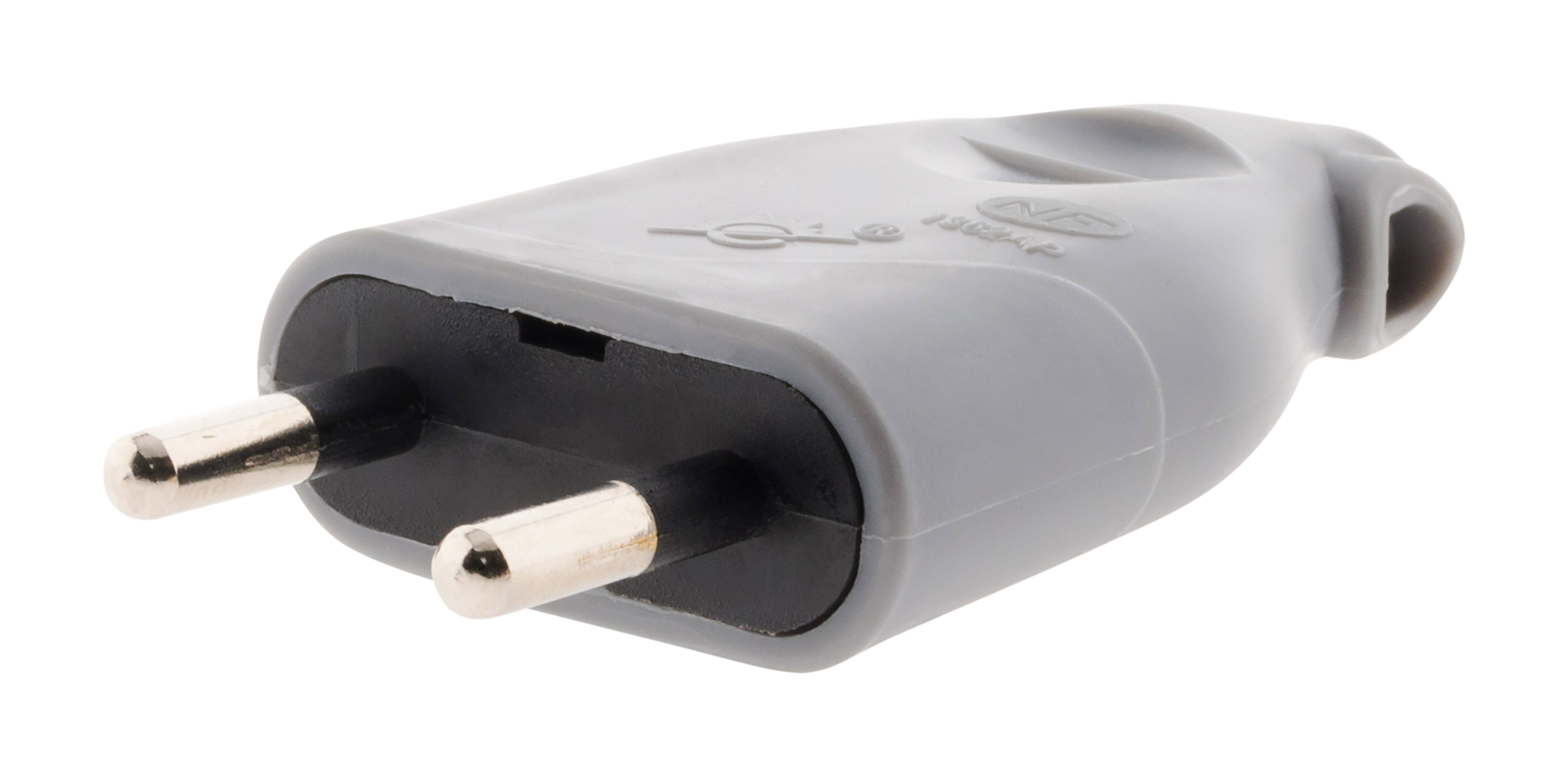 Enchufe macho 2P 6A lateral - Gris - Zenitech | Leroy Merlin