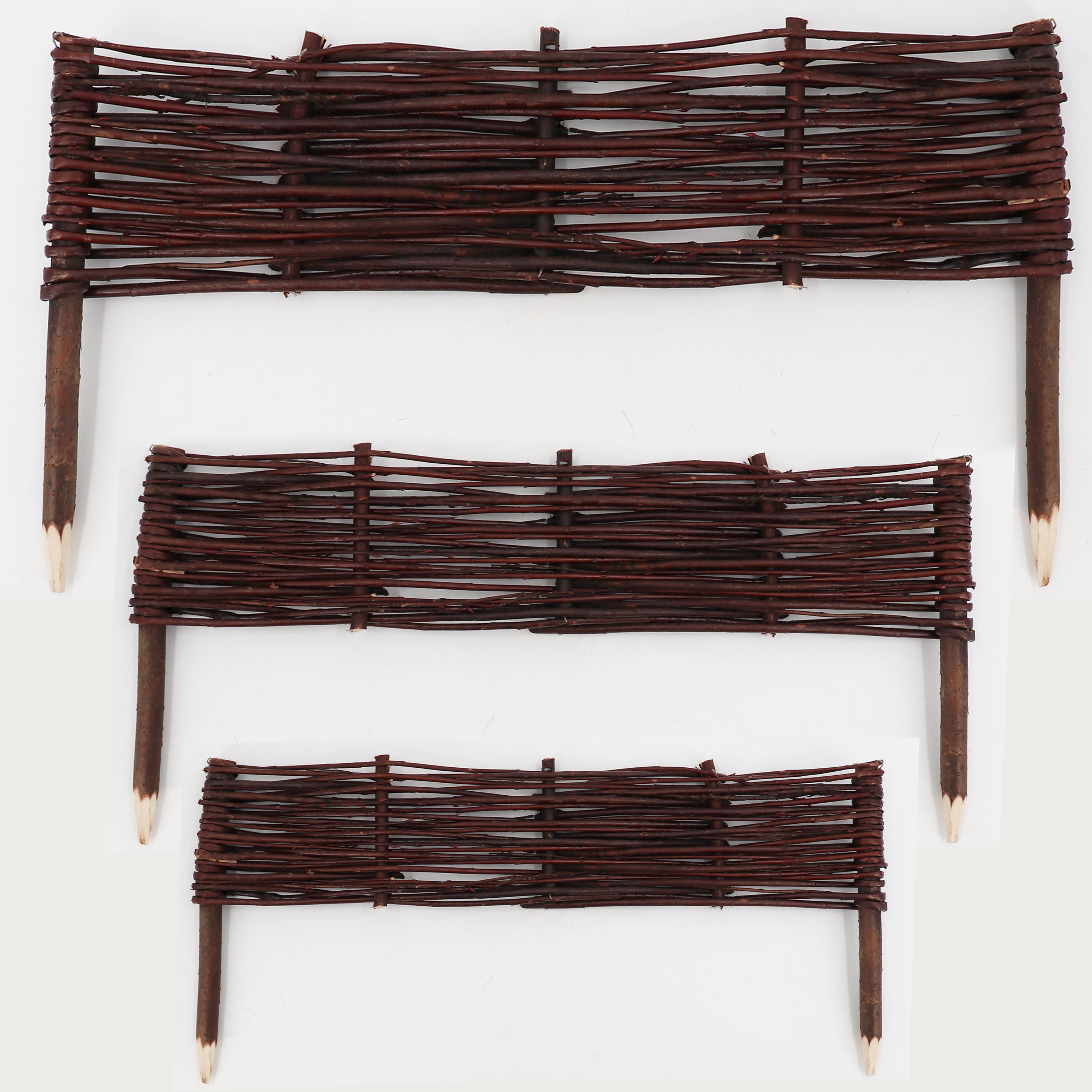 6 Bordes de cama de sauce 30x60cm I Borde de cama/valla de mimbre para ...