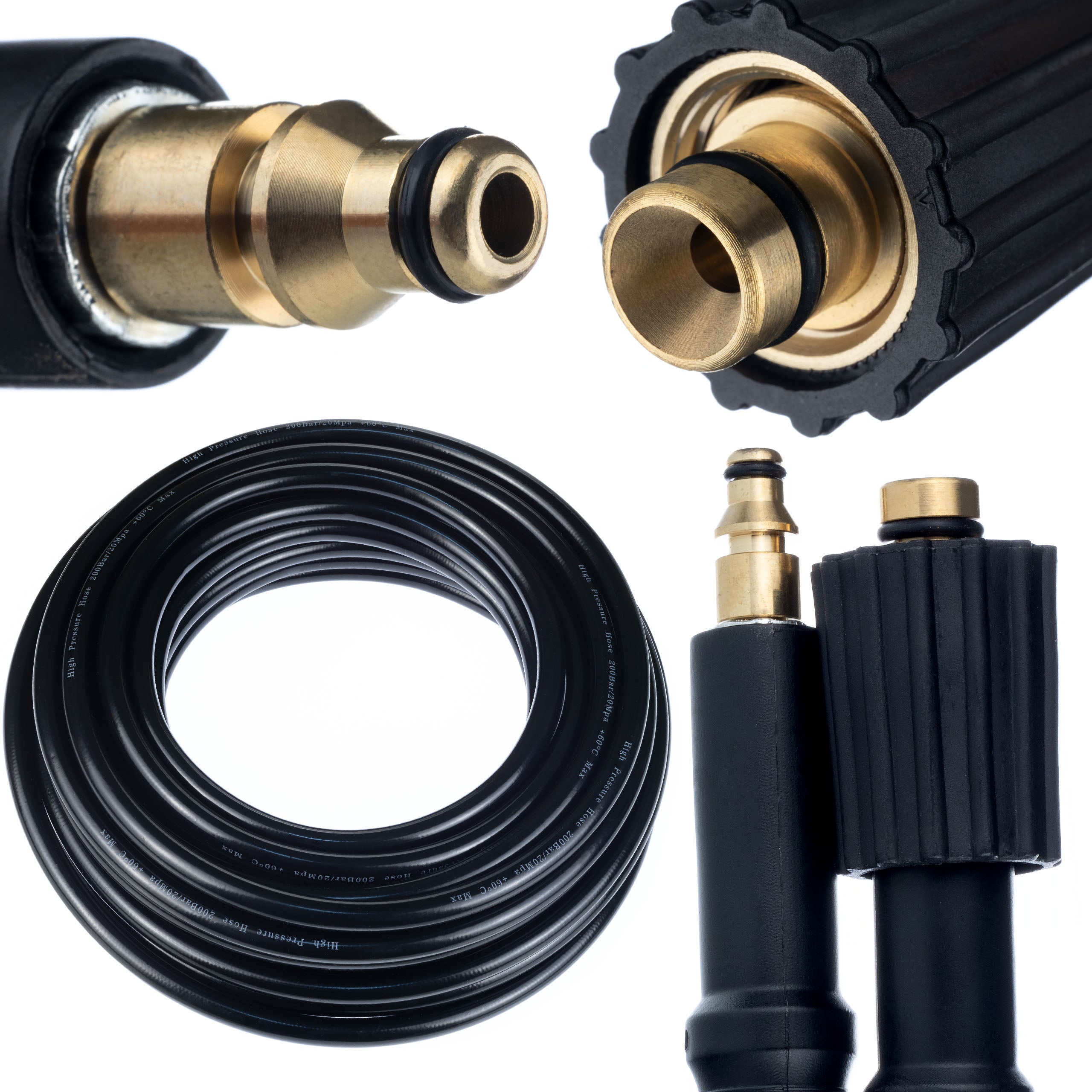 Tuyau Haute Pression 5 m Click Connect – 200 Bar | PVC Renforcé Nylon ...