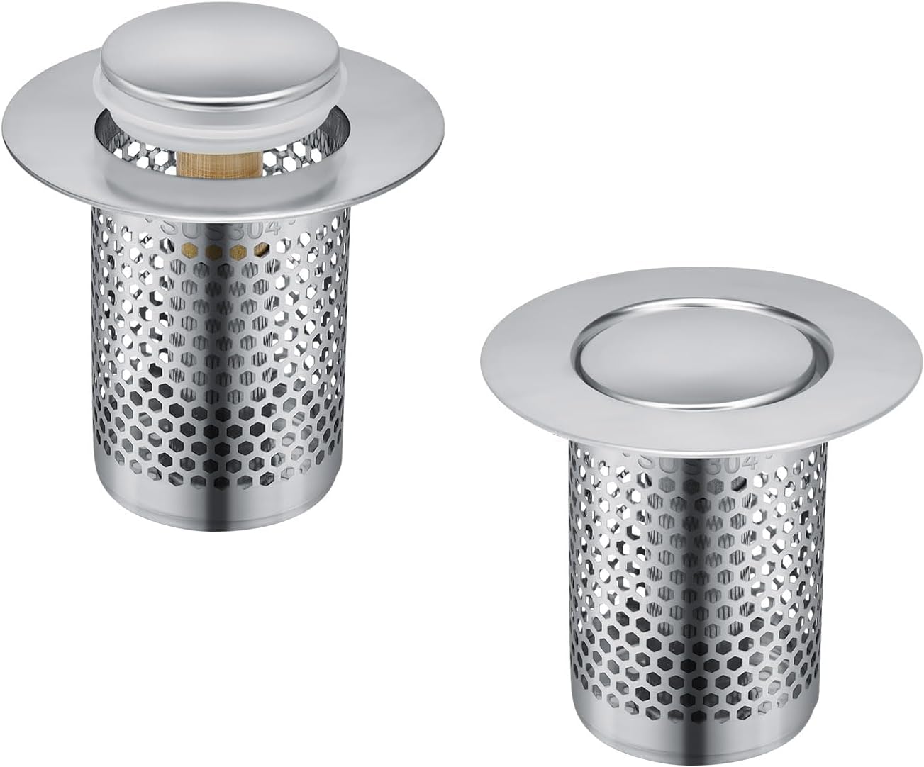 Lot de 2 crépines d'évier de cuisine en acier inoxydable, grille de ...