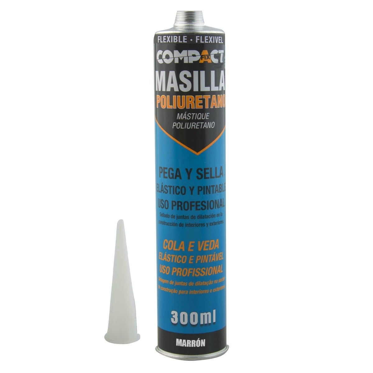 Mastic polyuréthane compact marron 300ml | Leroy Merlin