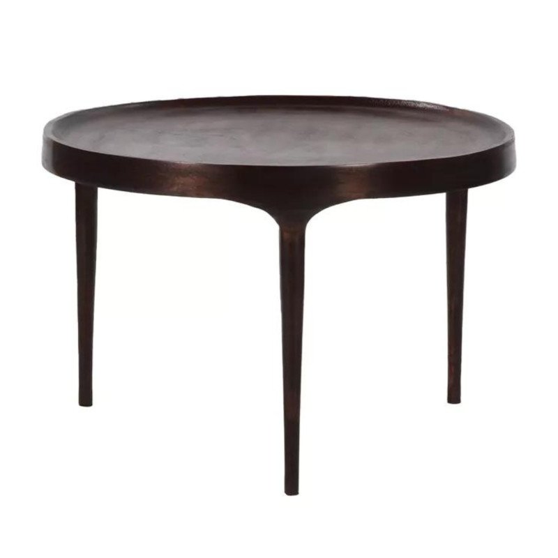 Table basse ronde 60cm en aluminium bronze TRENO | Leroy Merlin