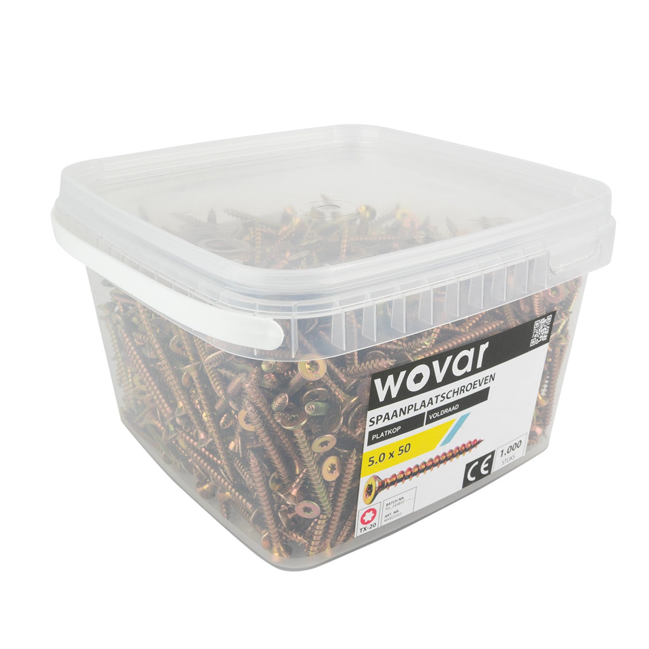 Wovar Seau-avantage Vis aggloméré Jaune zingué 4,0 x 50 mm Torx 20 ...