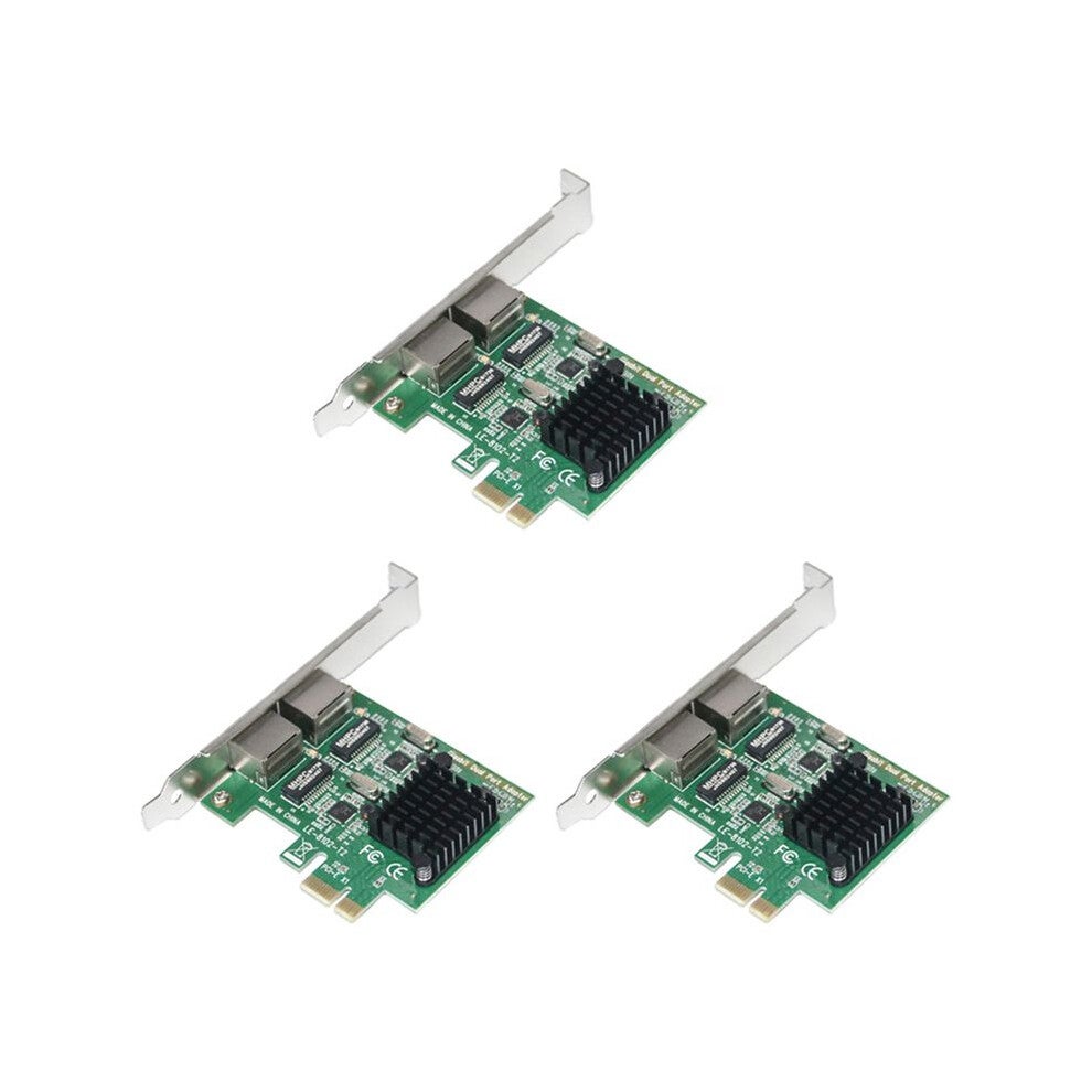 3X double port PCI-E X1 interface RJ45, carte réseau Gigabit Ethernet ...
